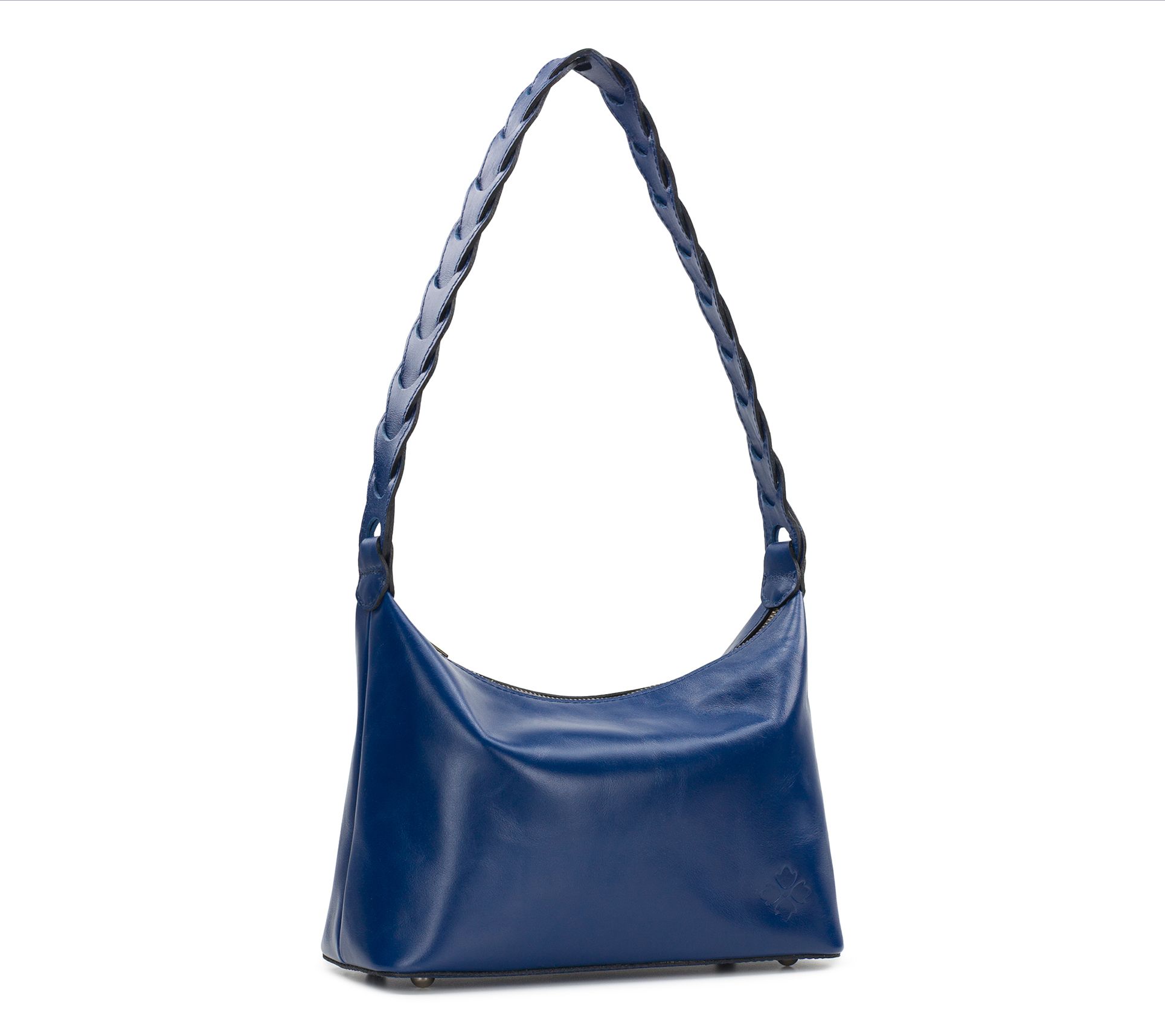 Patricia Nash Distressed Leather Navy Milos Shoulder Bag - QVC.com