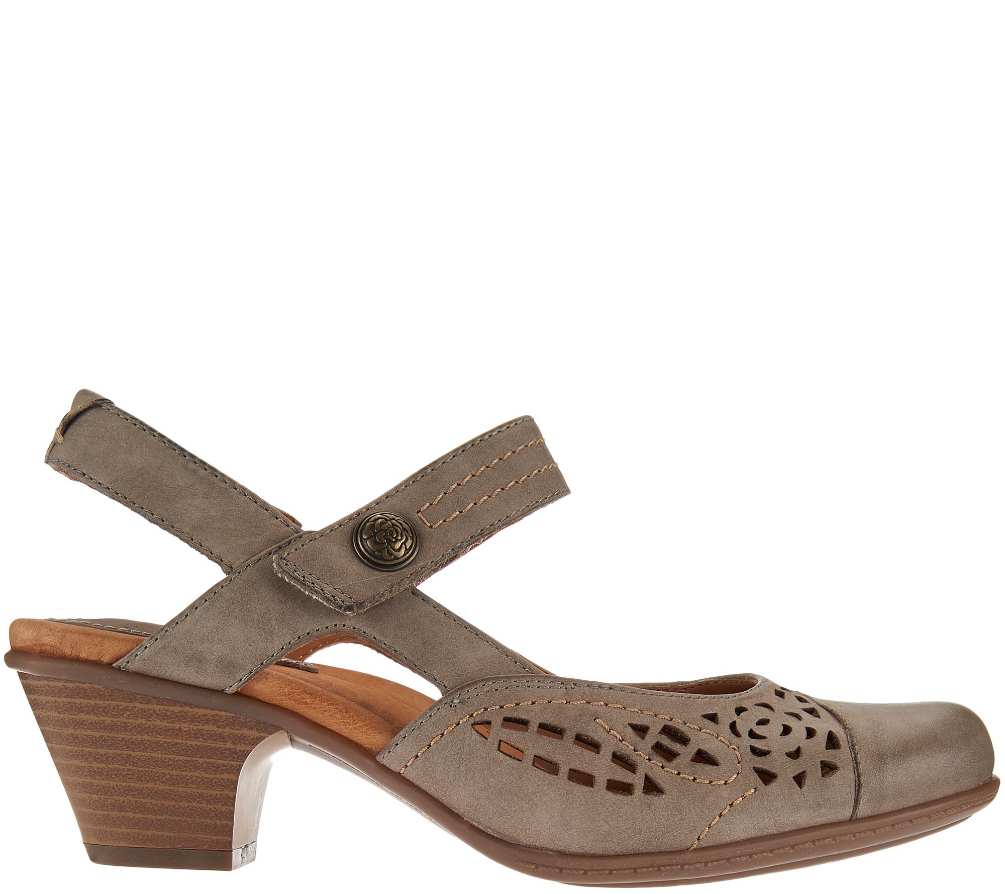 Earth Leather Perforated Sandals with Backstrap - Bantam - QVC.com