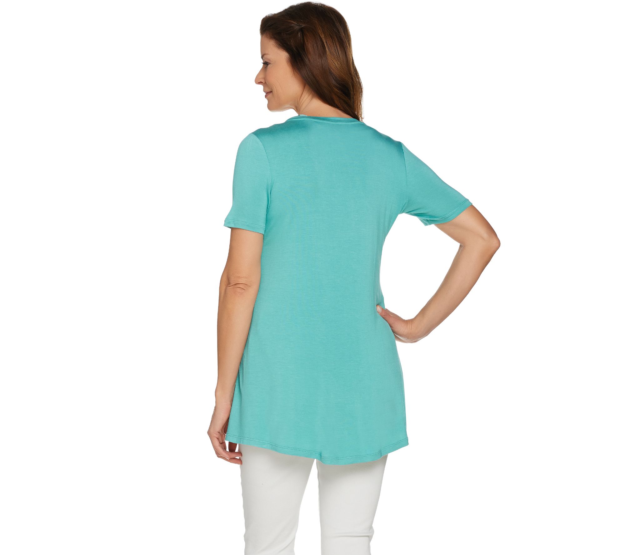 "As Is" LOGO by Lori Goldstein Side Slit Top & Printed TankSet - QVC.com