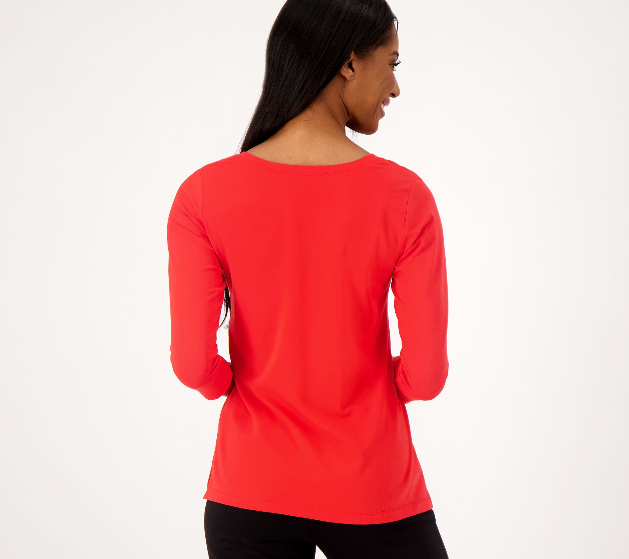 Susan Graver Weekend Essentials Cotton Modal V-Neck Top - QVC.com