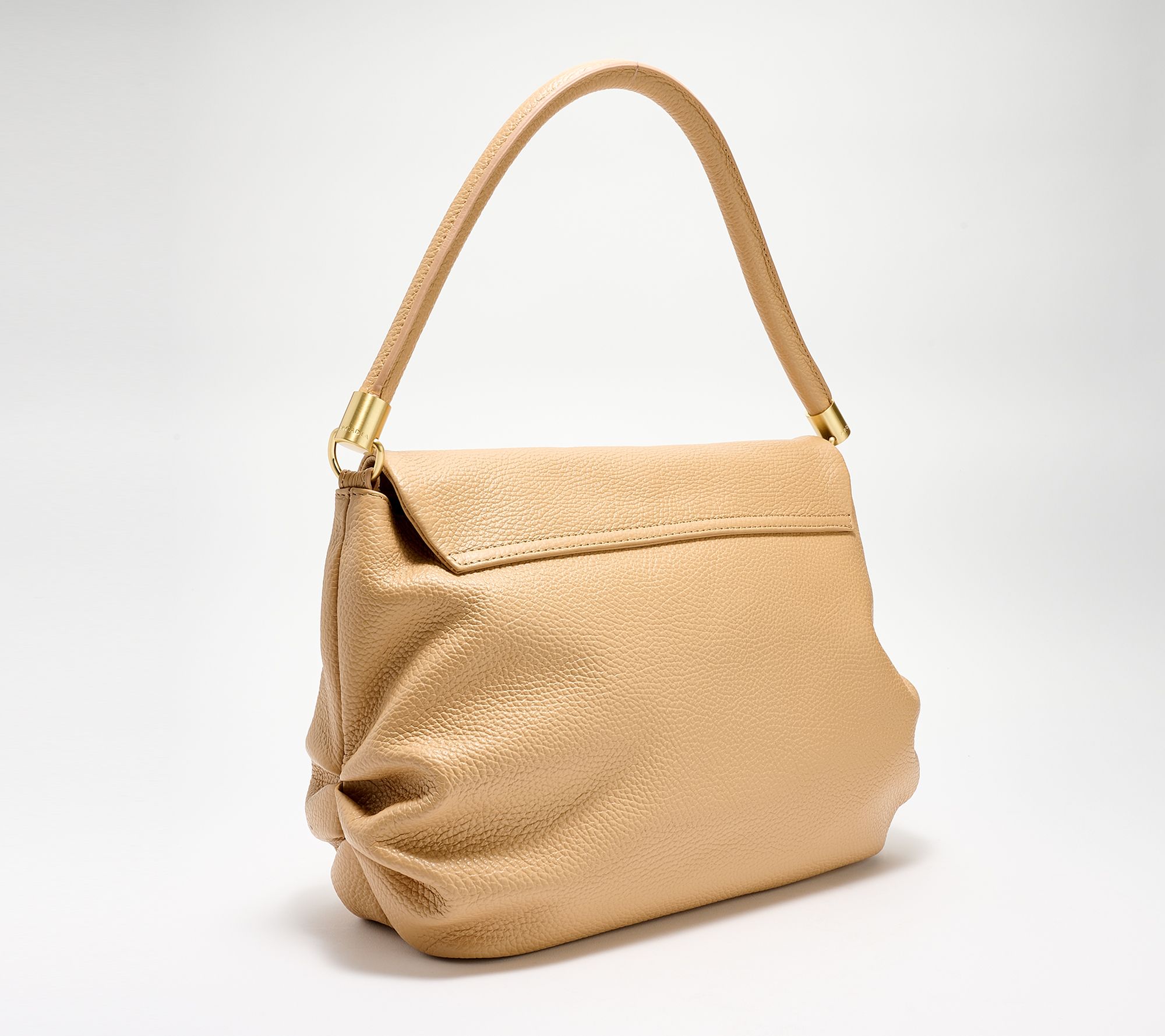 "As Is" Arcadia Pebbled Leather Sunrise Shoulder Bag - QVC.com