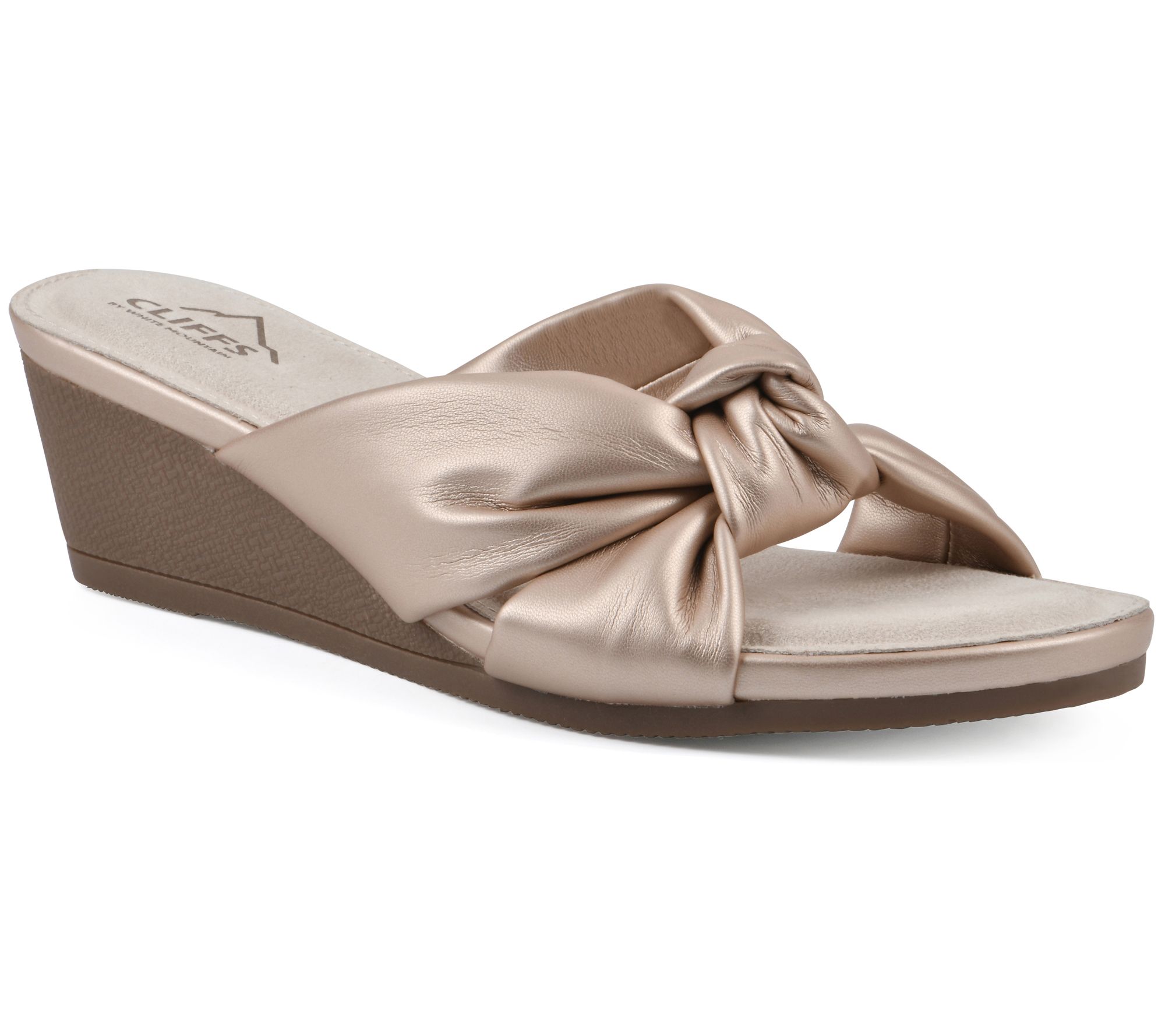 Cliffs by White Mountain Knotted Wedge SandalsCandie - QVC.com