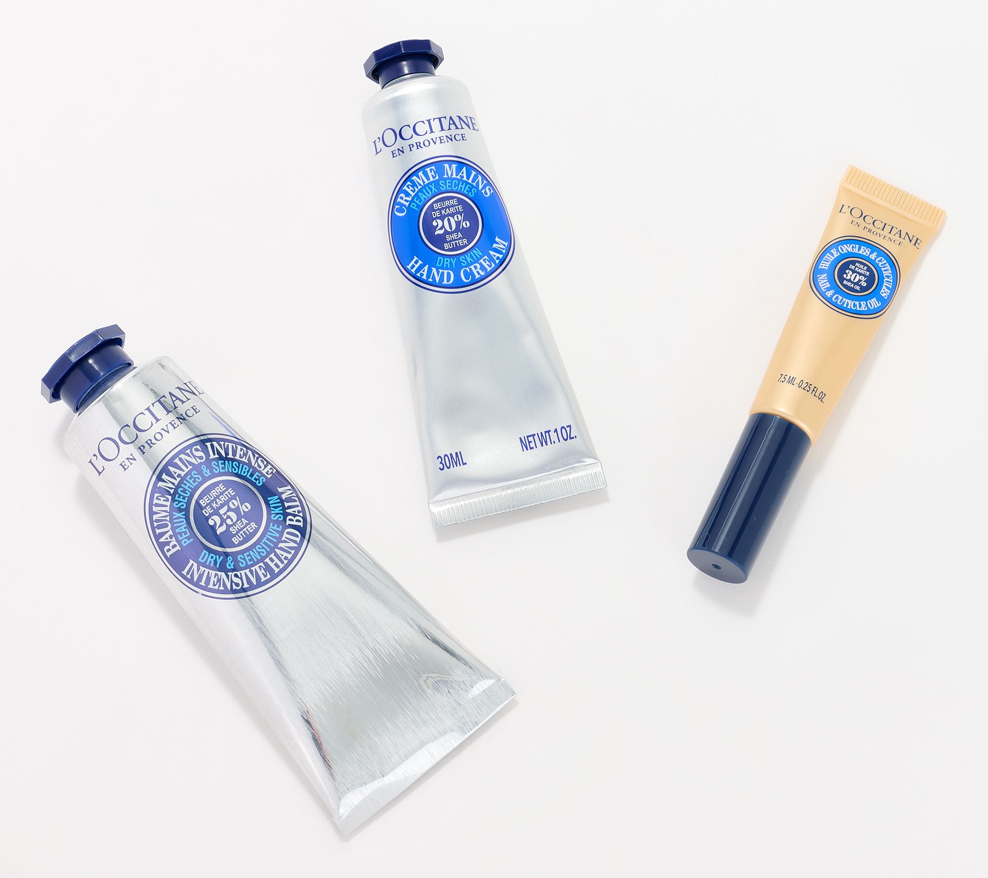 L'Occitane 3pc Hand Care Set w/ Cuticle Oil, Hand Cream and Balm - QVC.com