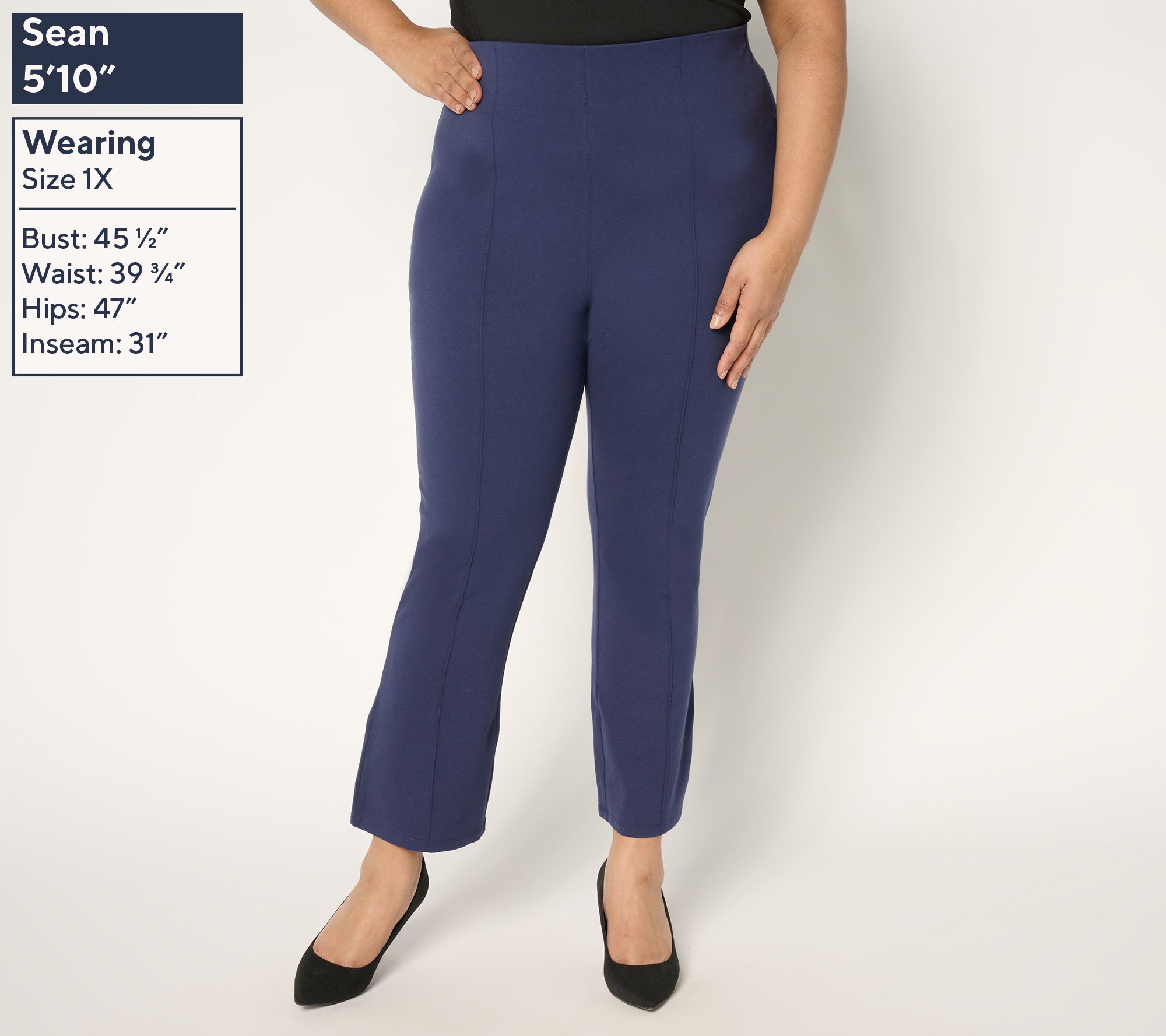 "As Is" Women with Control Petite Ankle 86/14 Baby Bell Pants - QVC.com