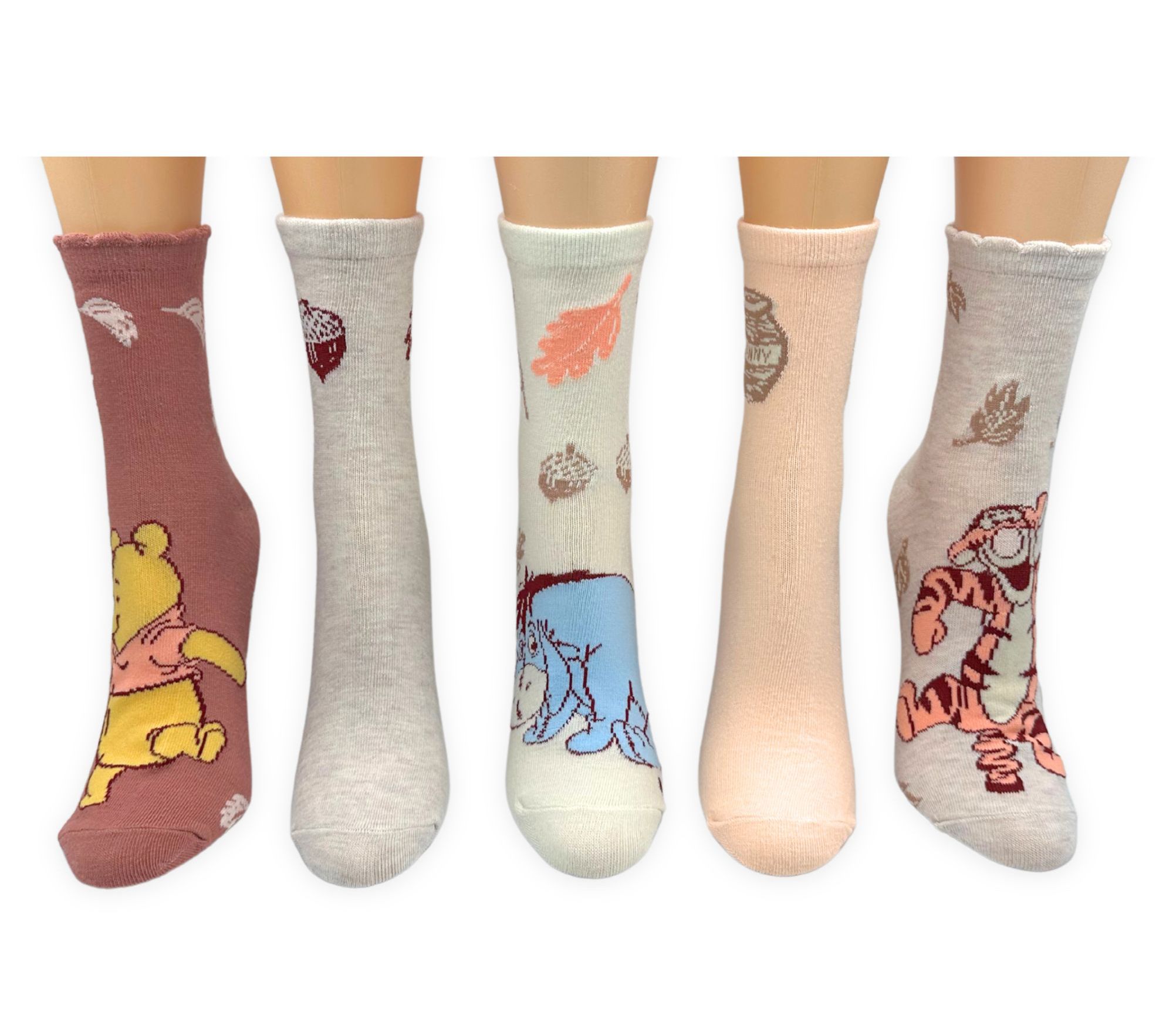 Ladies' Set of 5 Hooray for Harvest CharacterCapri Socks - QVC.com