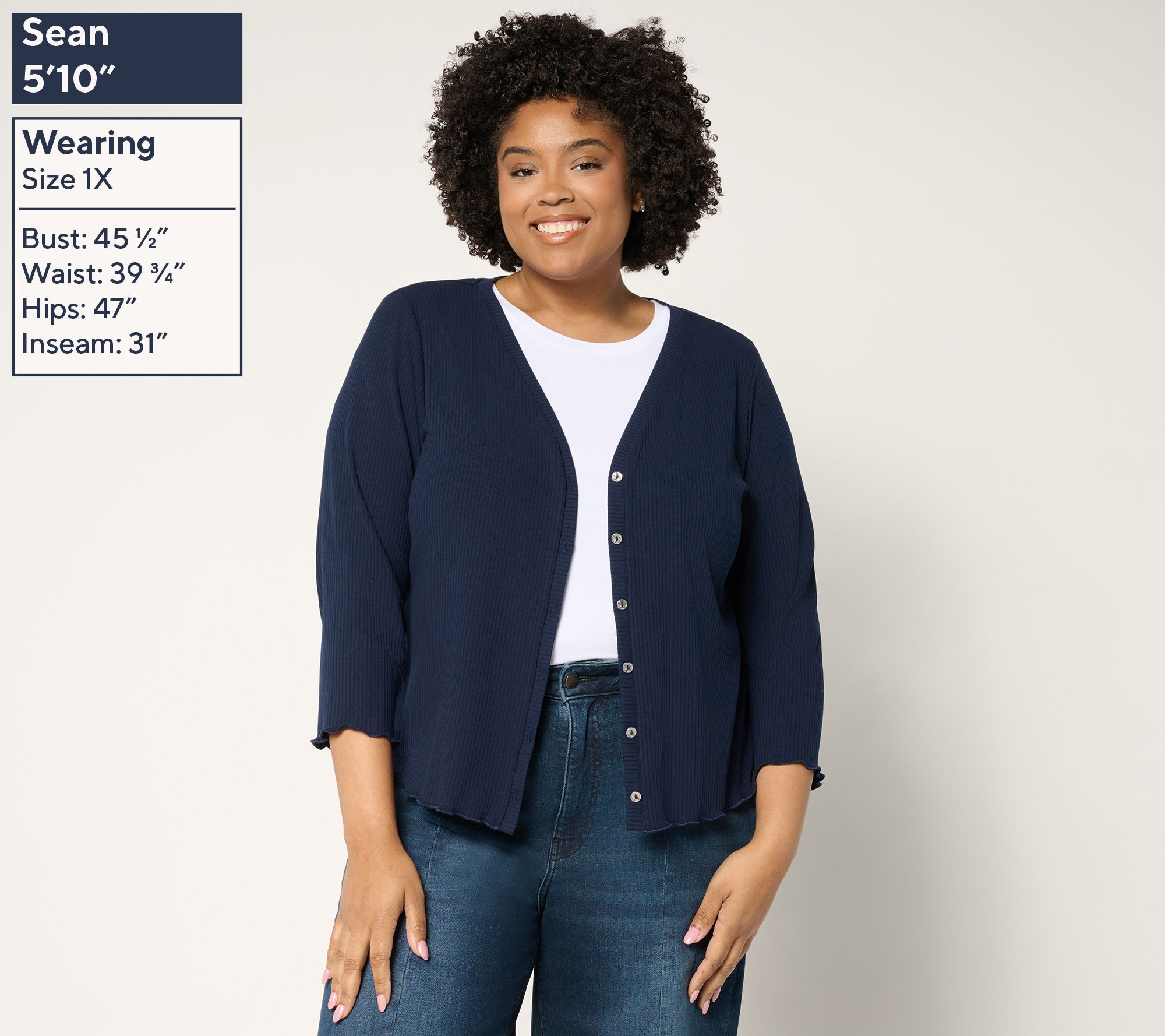 "As Is" Susan Graver Rib Knit V-Neck Button Front Shrug - QVC.com