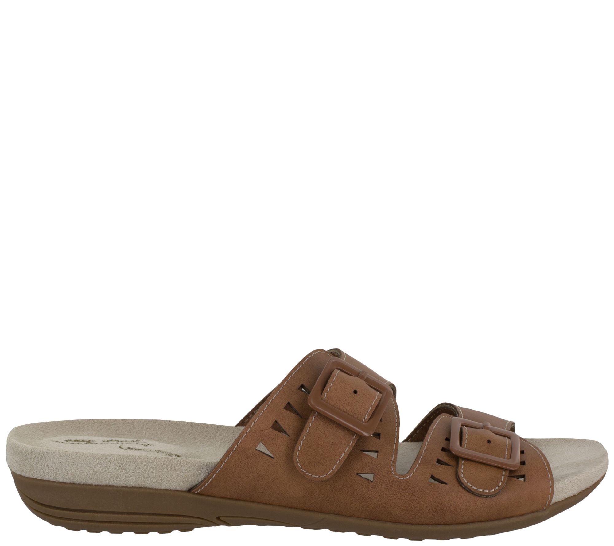 Easy Street Double-Strap Comfort Slide Sandals- Venus - QVC.com