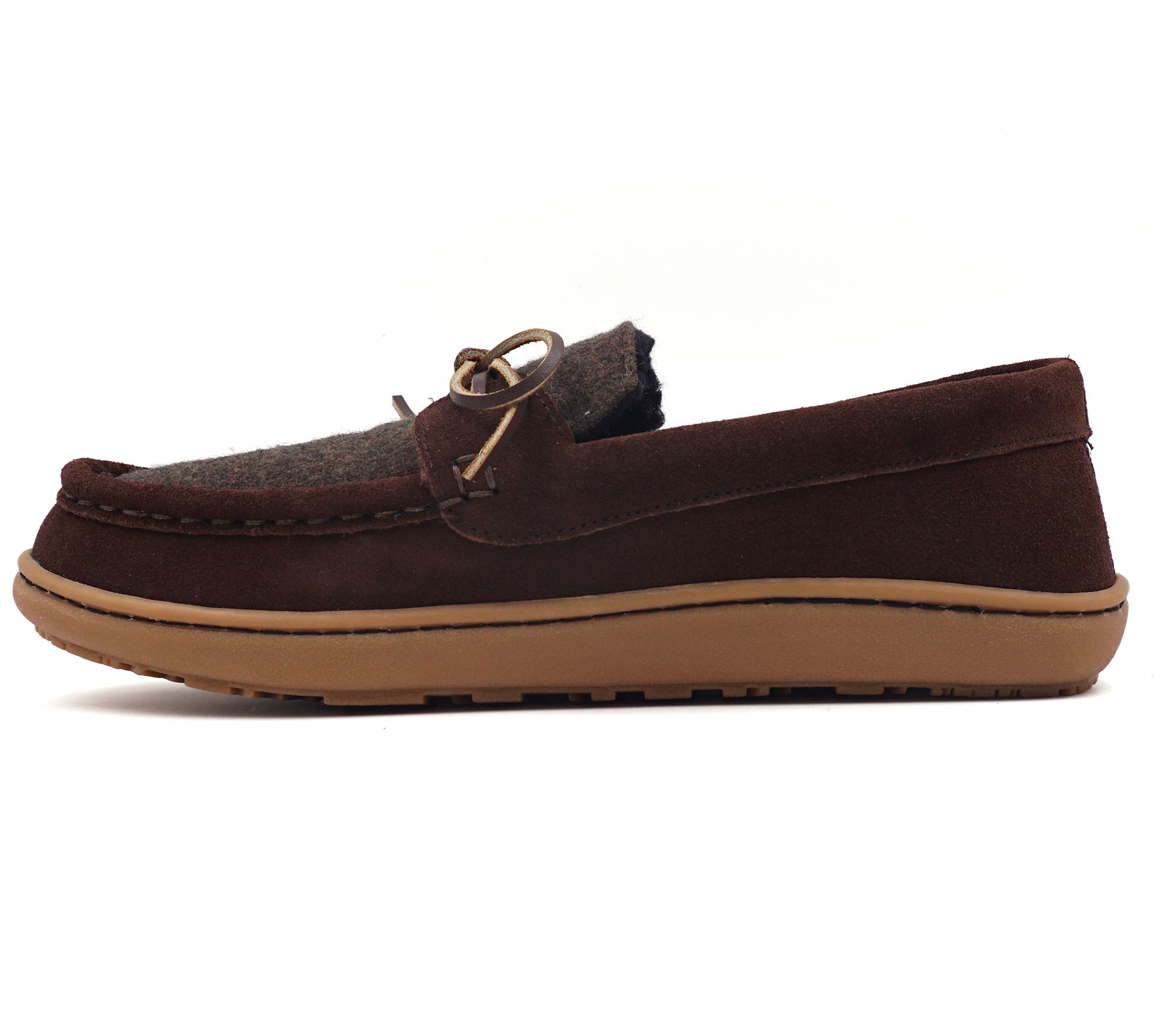 Pendleton Men's Suede And Wool Slippers - Rancho Moc - QVC.com
