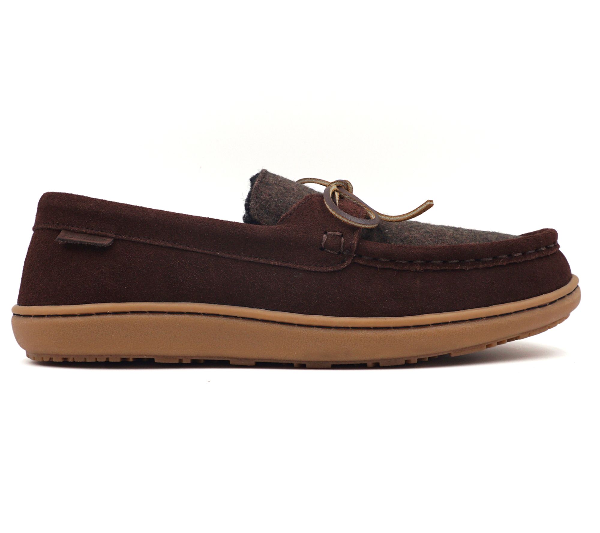 Pendleton Men's Suede And Wool Slippers - Rancho Moc - QVC.com