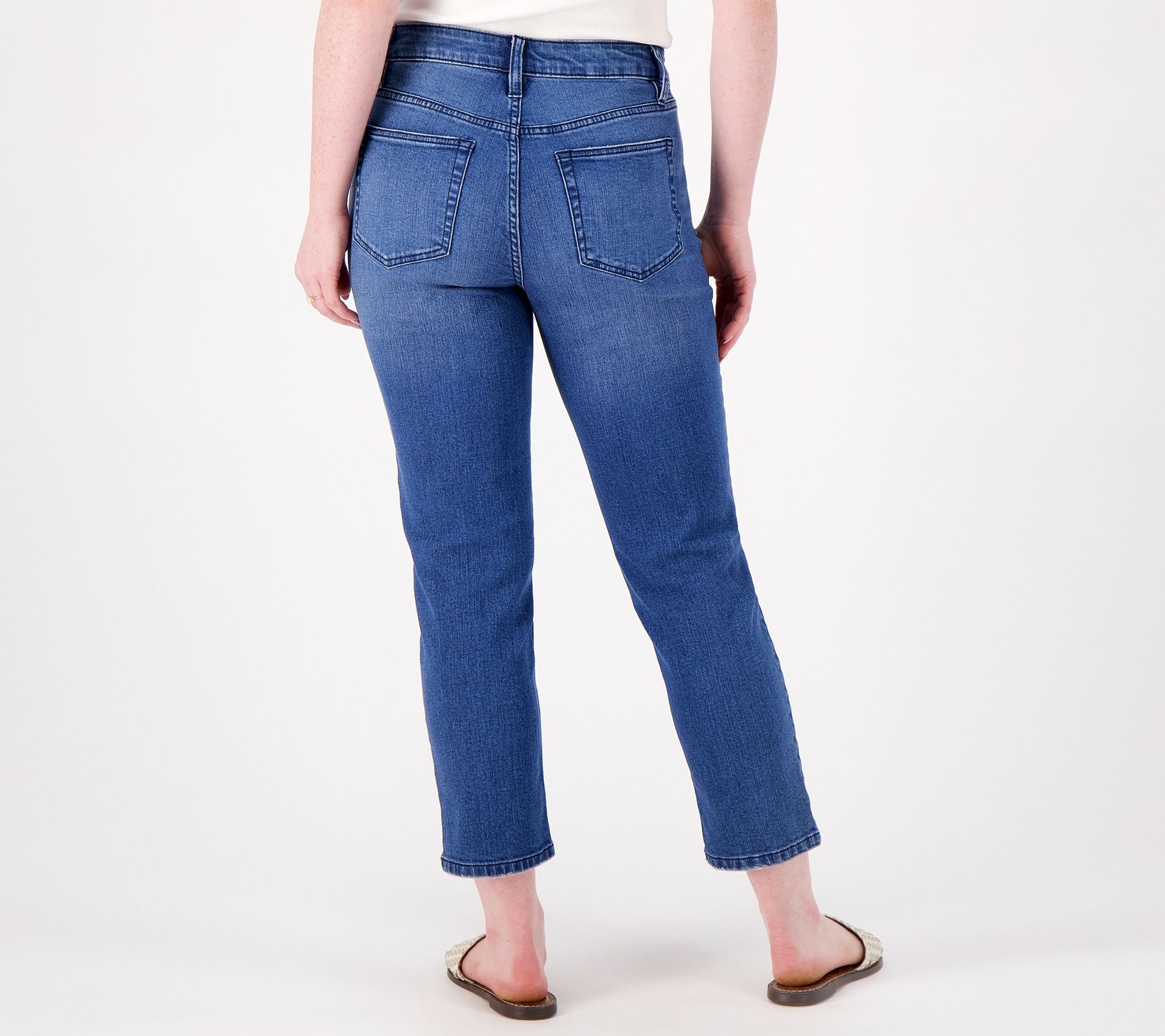 Candace Cameron Bure Pacific Denim Straight Leg Cropped Jean - QVC.com