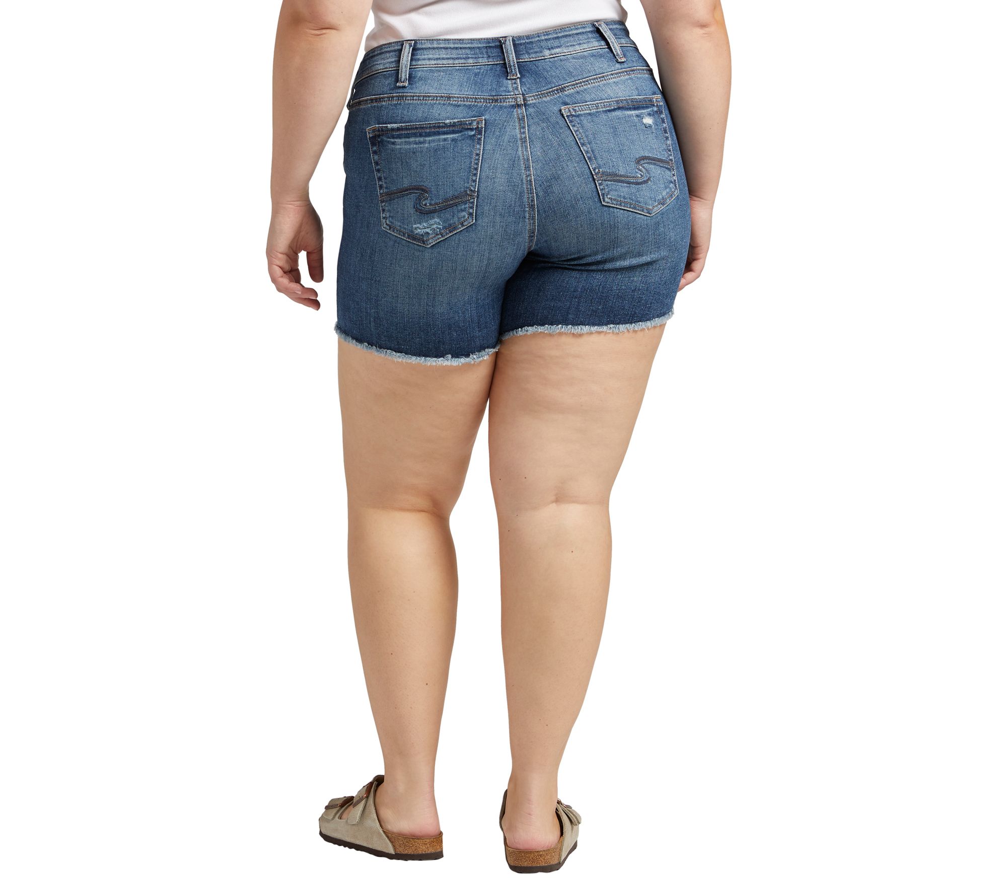 Silver Jeans Co. Plus Size Suki Mid-Rise Short -EAE393 - QVC.com