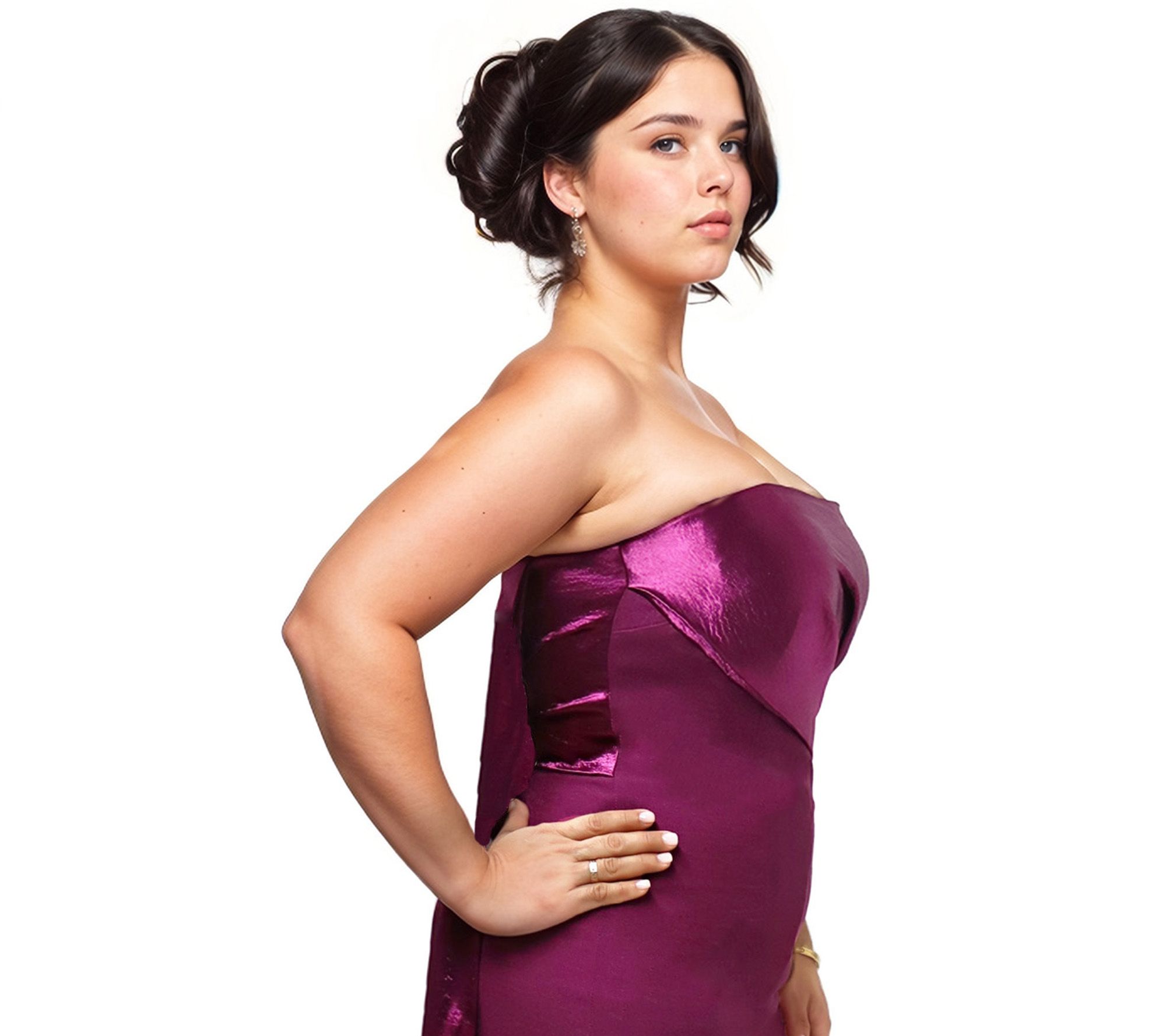 Rene Ruiz Collection Mixed Media Strapless Cocktail Dress - QVC.com