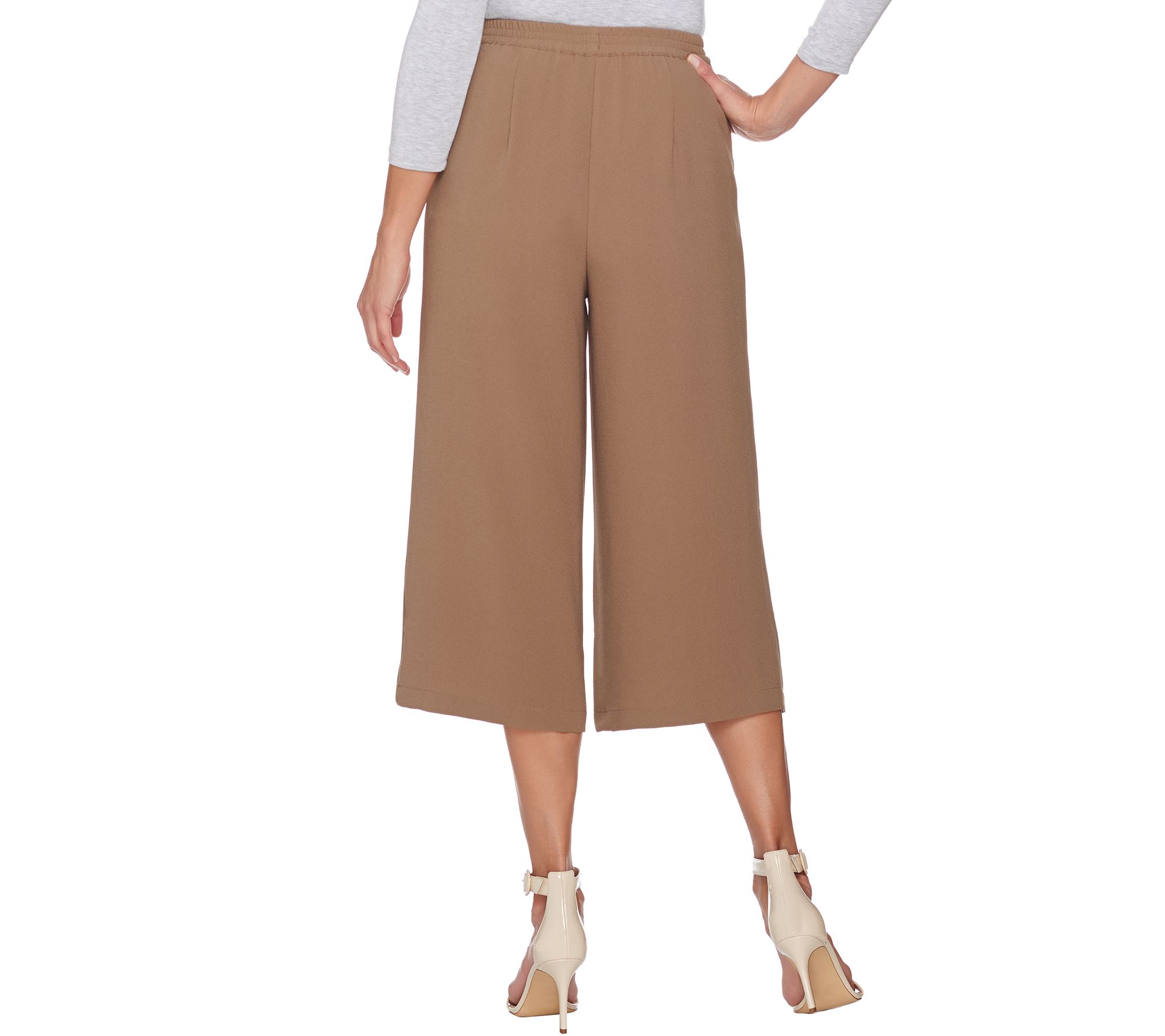 "As Is" Linea by Louis Dell' Olio Petite Crepe Gauze Pull-On Pants ...