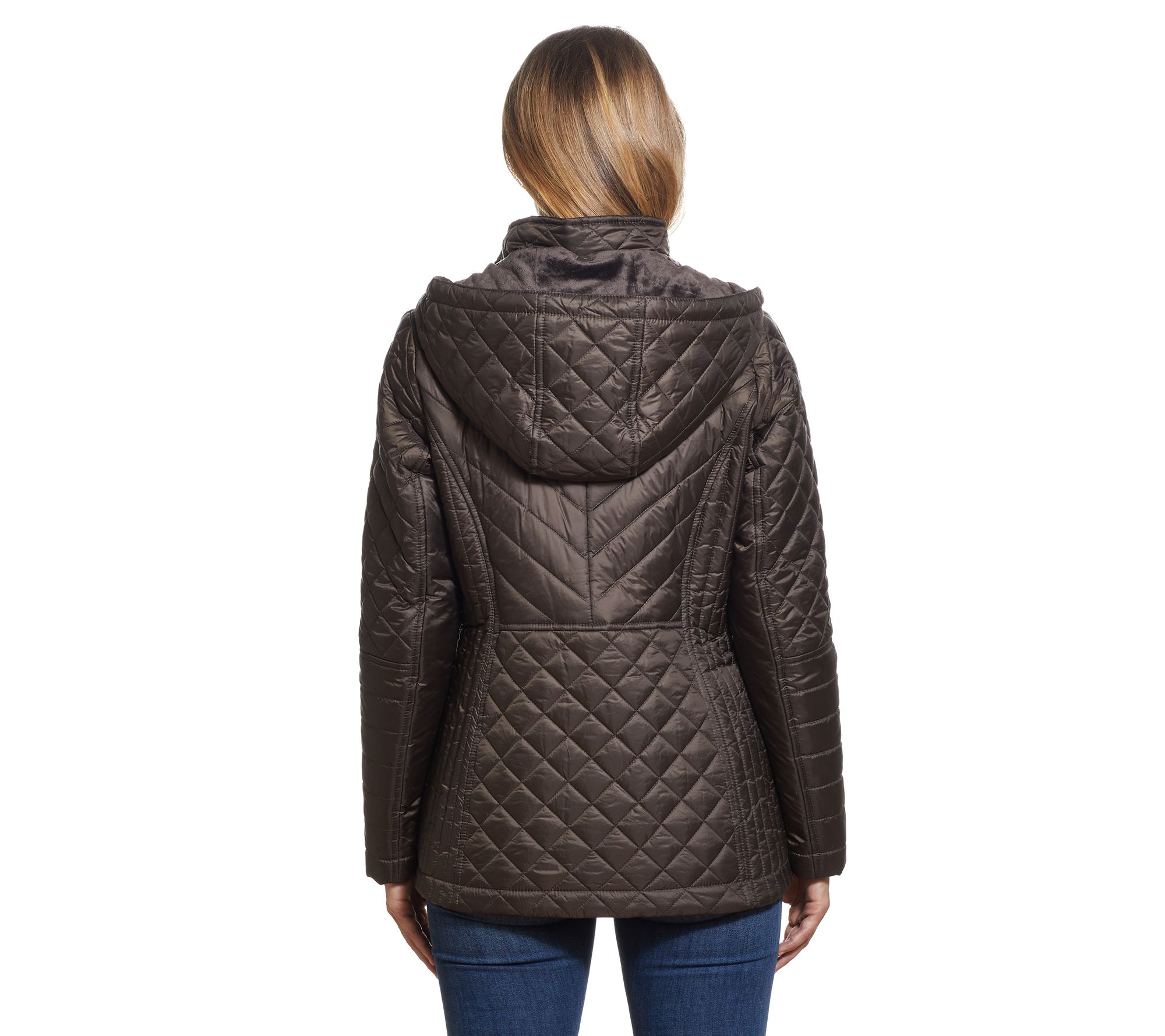 Gallery Chevron Quilted Jacket - QVC.com