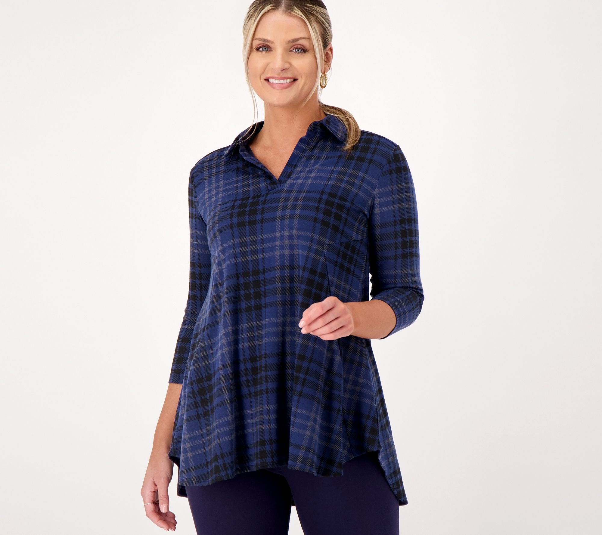 Attitudes by Renee Jacquard Tunic with Pockets - QVC.com