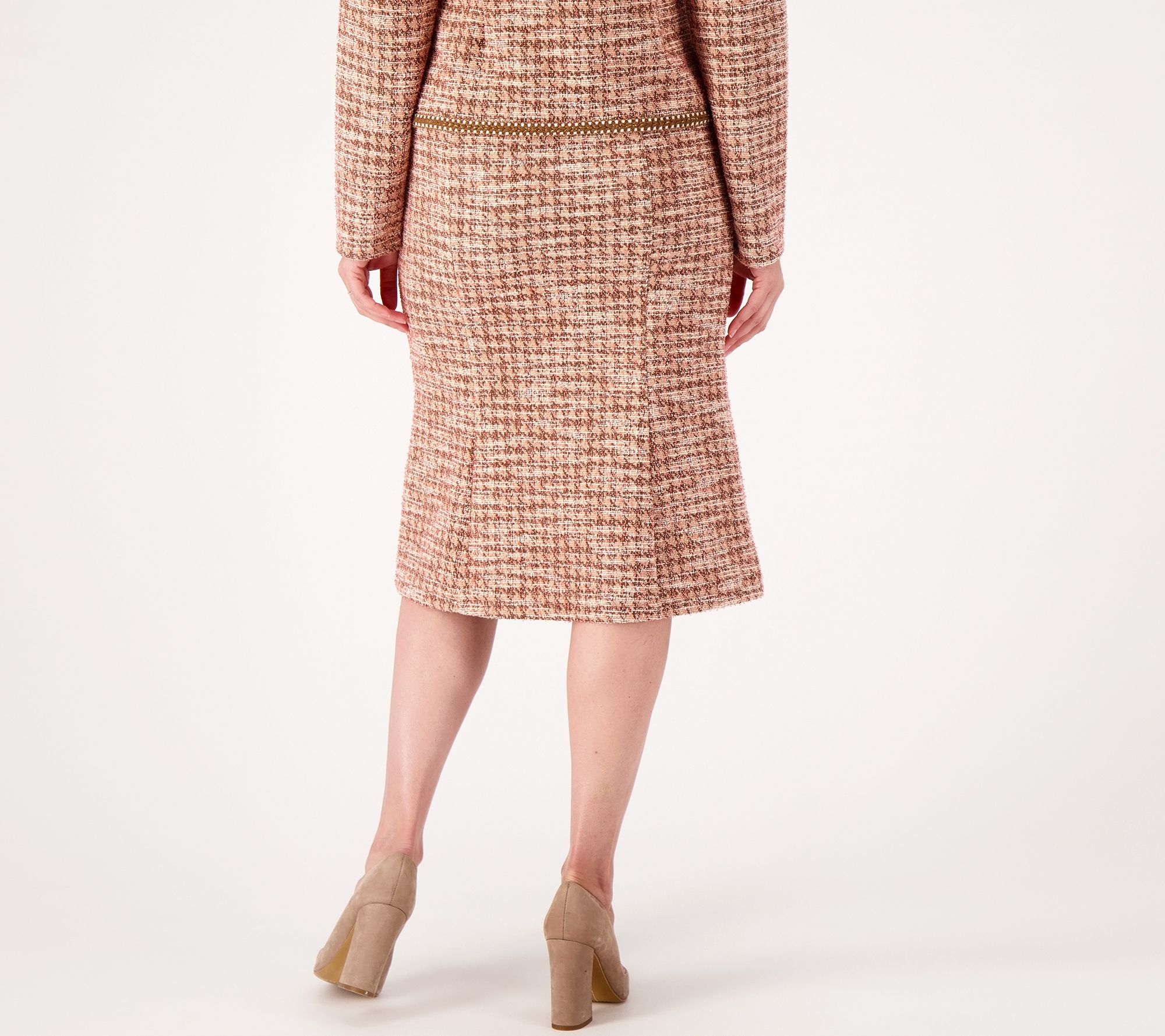 Isaac Mizrahi Live! Tweed Fluted Pencil Skirt - QVC.com