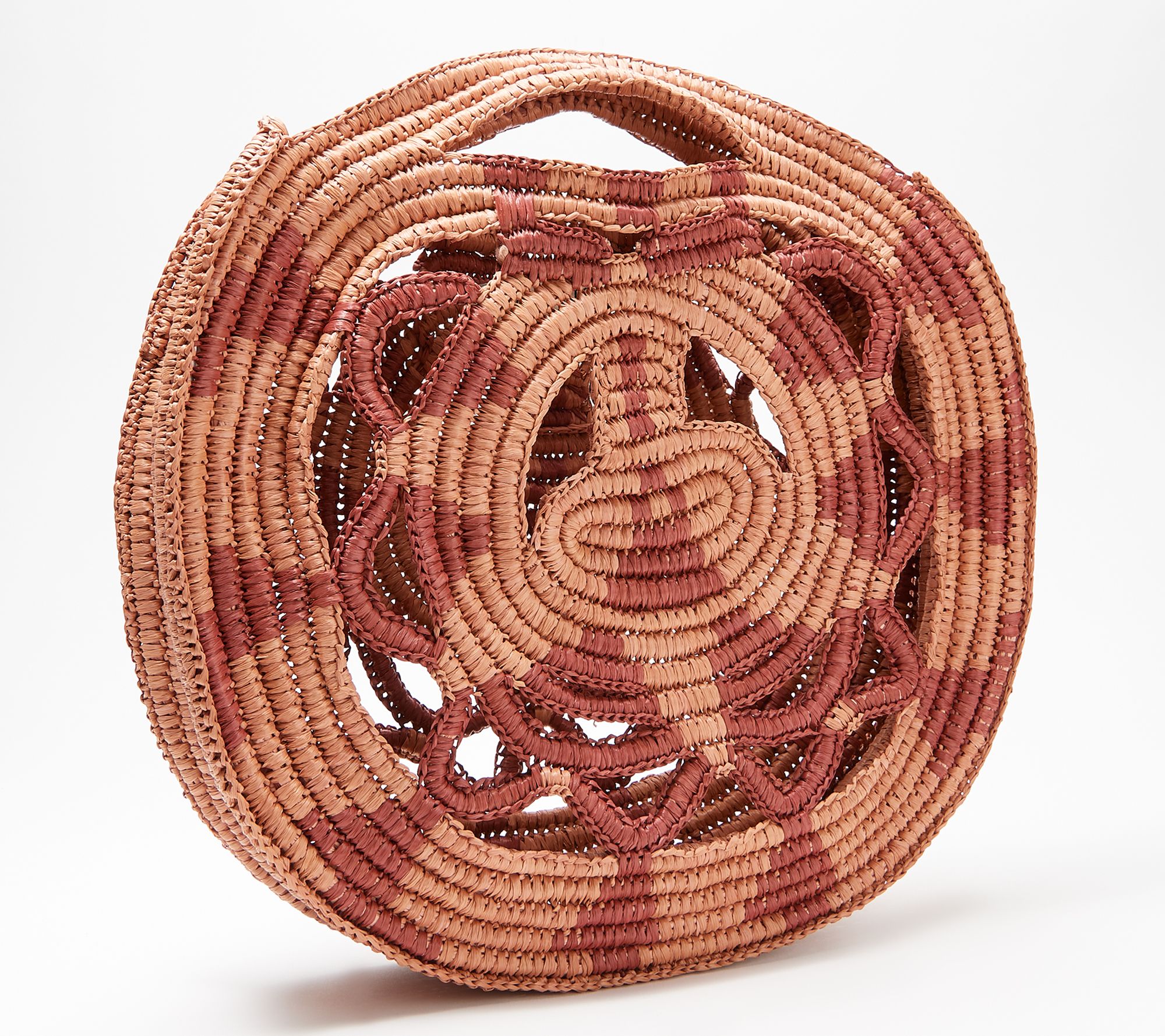 "As Is" Vince Camuto Circle Straw Bag with Top Handle- Razo - QVC.com