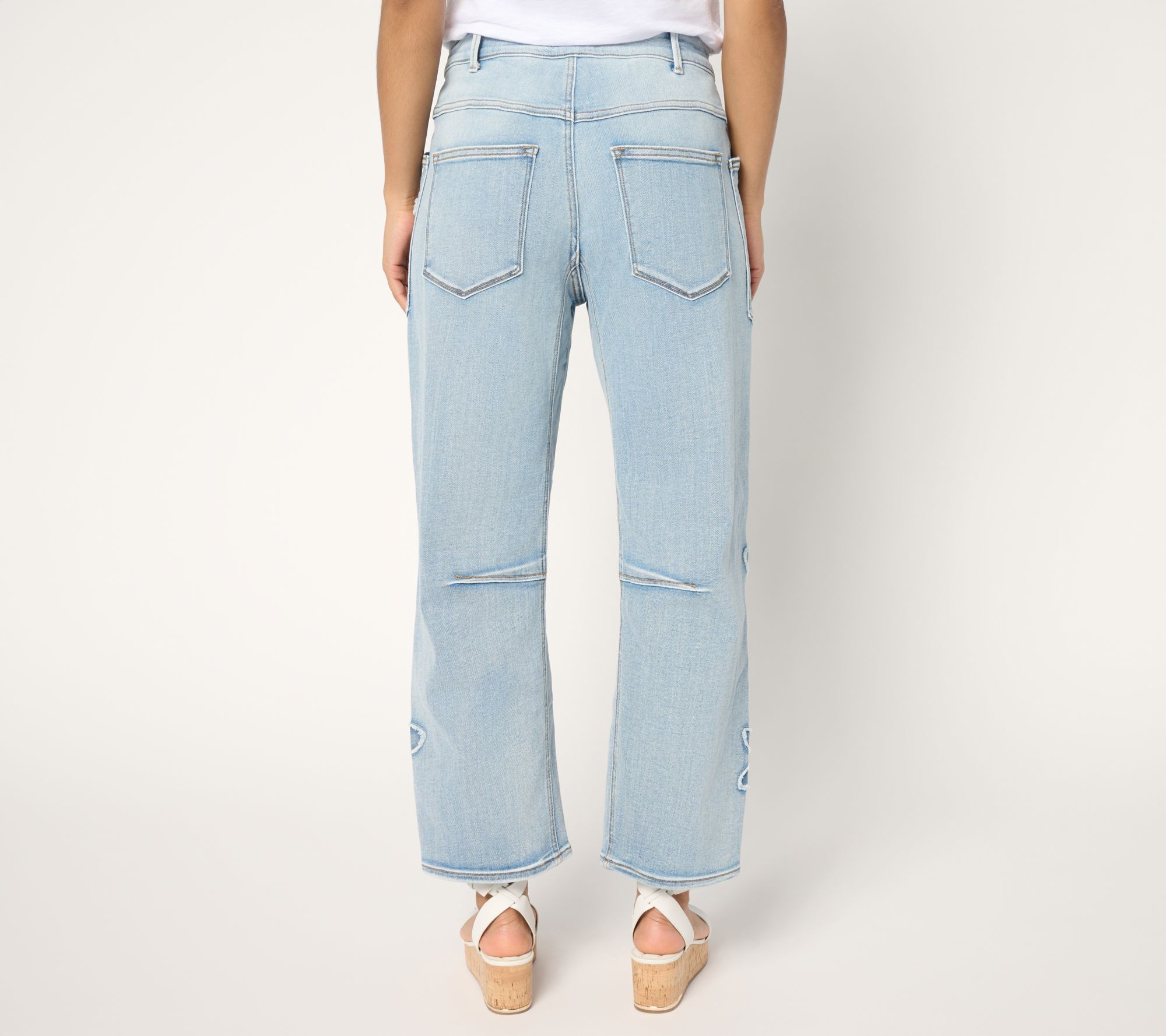 Driftwood Jeans Barbara Embroidered Barrel Leg Jean - Denim Floral ...