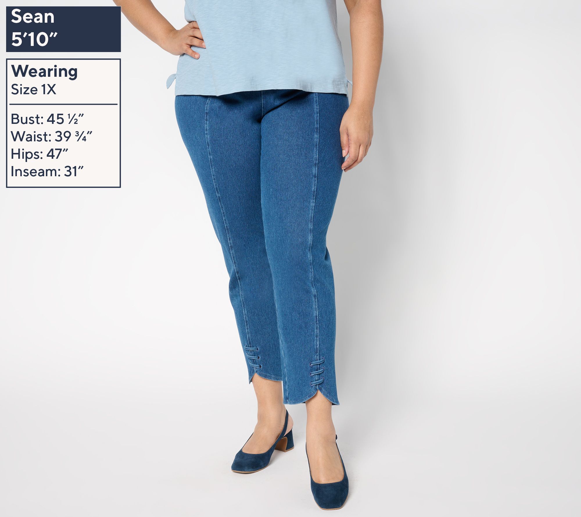 Women with Control Prime Stretch Denim Regular Slim Leg Pants - QVC.com