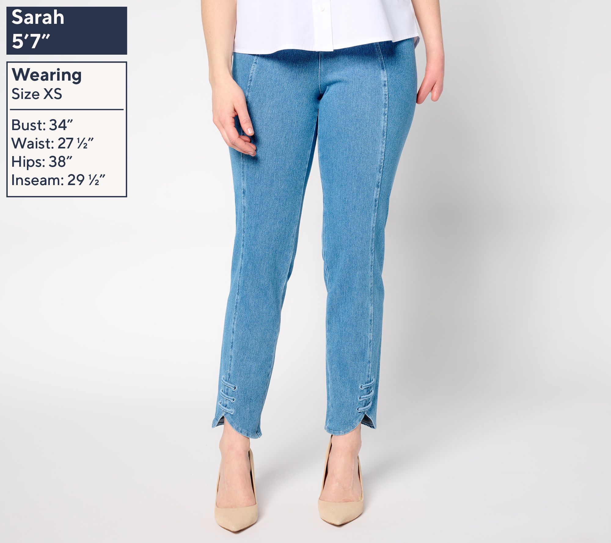Women with Control Prime Stretch Denim Regular Slim Leg Pants - QVC.com