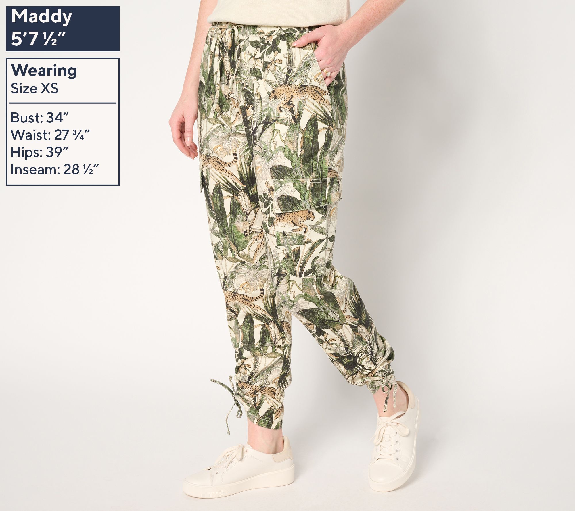 Martha Stewart Signature Regular Pull-On Tapered Cargo Ankle Pants ...