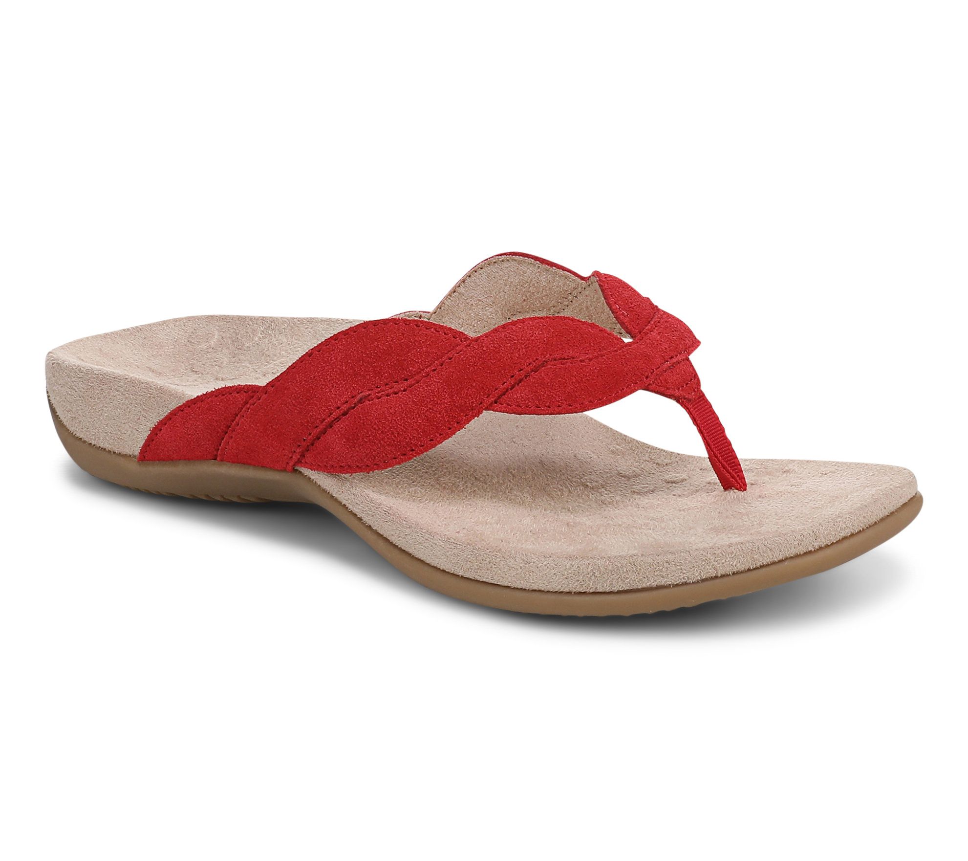 Vionic Leather Braided Thong Sandals - Bella Braid - QVC.com