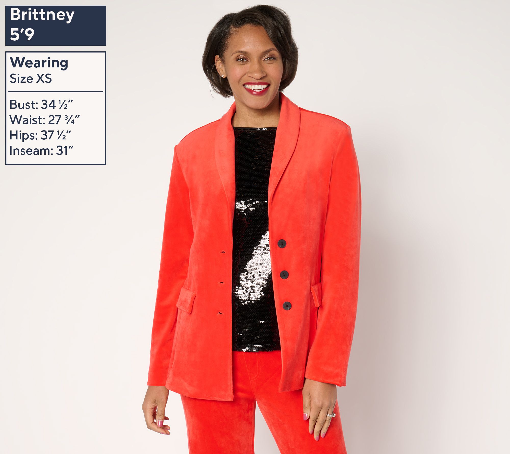 "As Is" by Stacy London Plush Velour Blazer with Shawl Collar - QVC.com