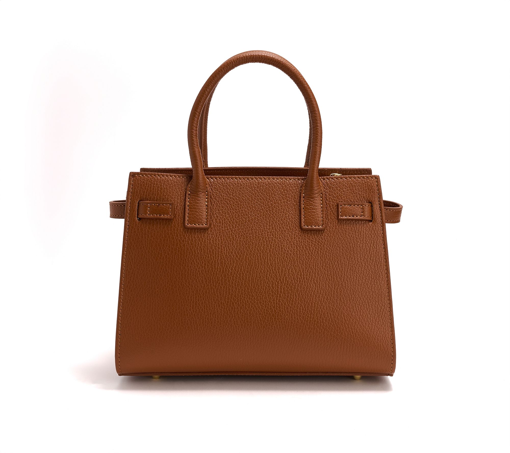 Filomena Amore Lady Manhattan Leather Satchel with Crossbody Strap ...