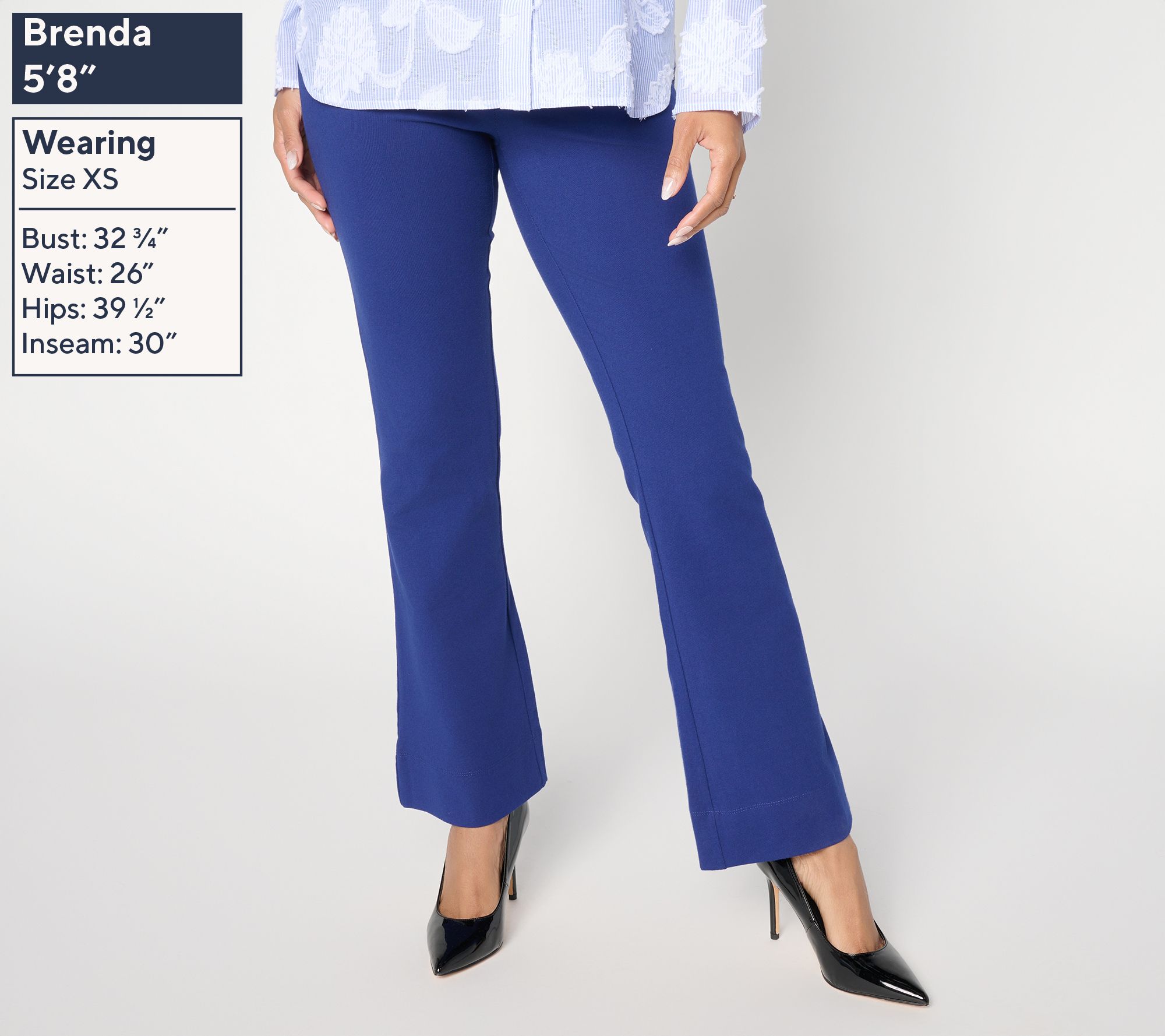 Women with Control Regular 86/14 Full Length Slim Flare Pants - QVC.com