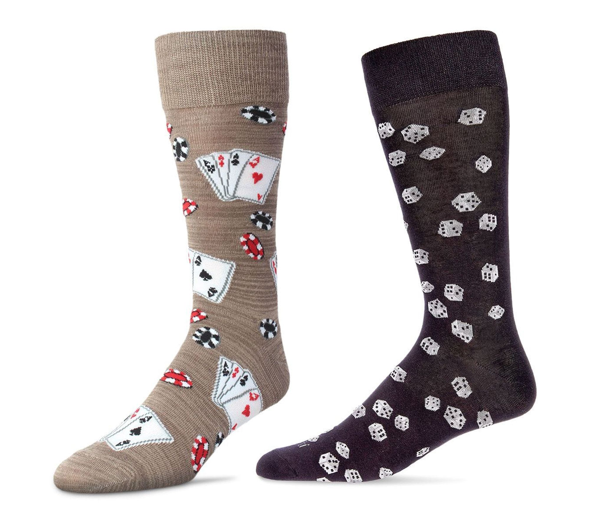 MeMoi Men's Set of 2 Novelty Crew Socks - QVC.com