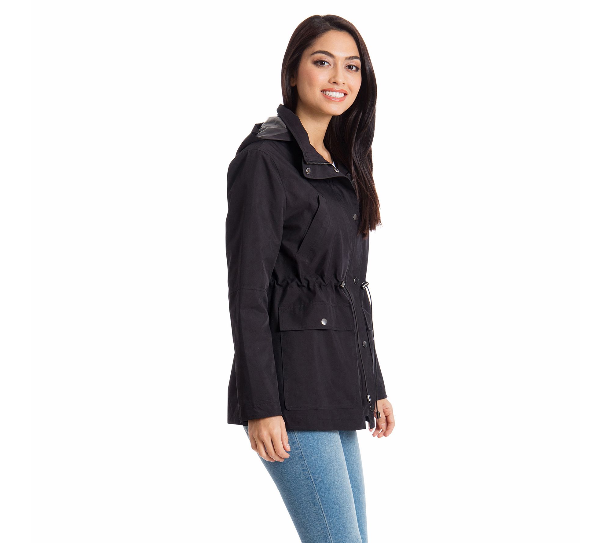 Bagatelle Sport Short Nylon Rain AnorakJacket - QVC.com