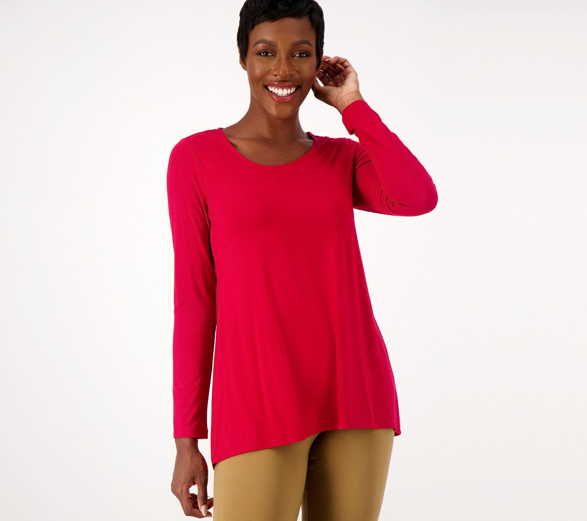 Susan Graver Weekend Essentials Reg Cool Touch A Line Tunic
