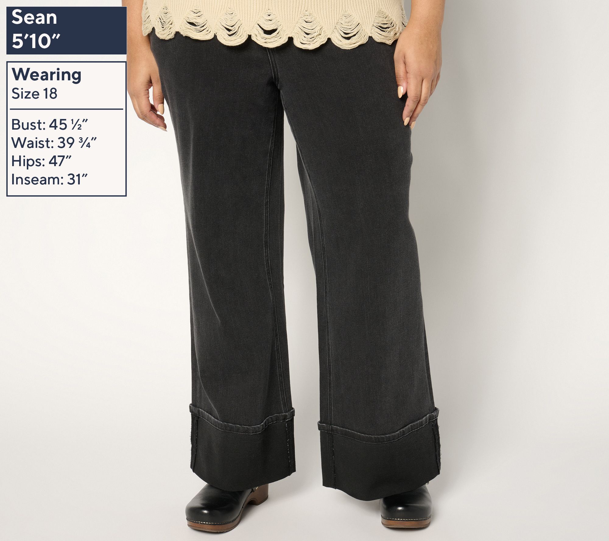 "As Is" Peace Love World Petite Full Length Cuffed Jeans w/Pintuck ...