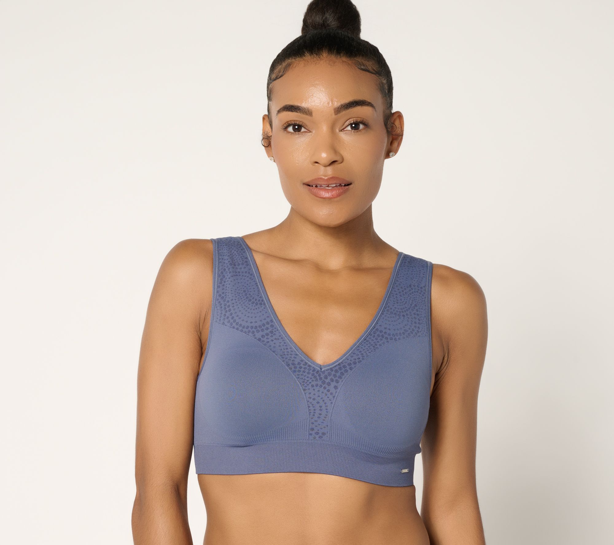"As Is" Breezie Seamless Jacquard Back Smoothing Wirefree Bra - QVC.com