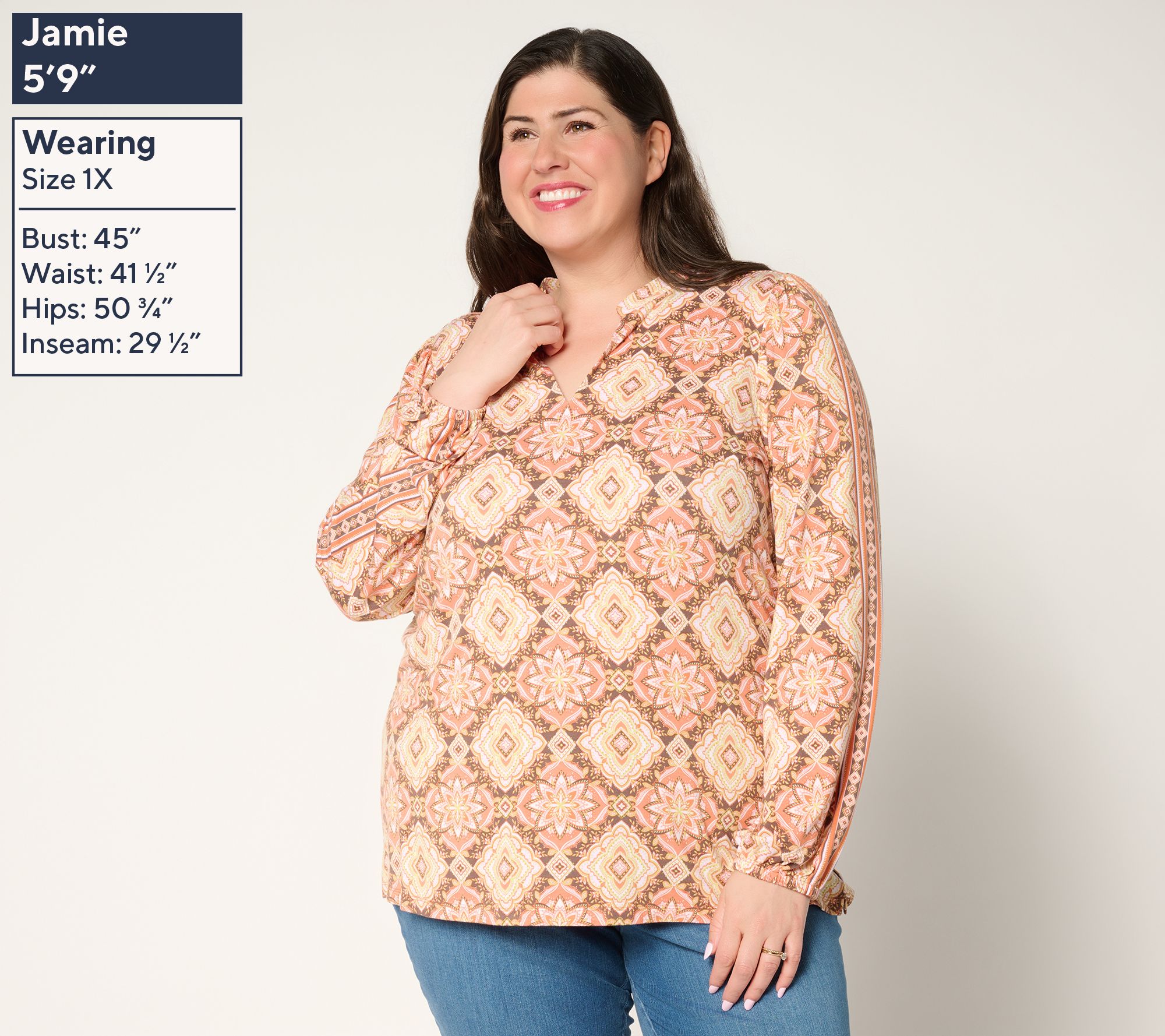 "As Is" Belle Boho by Kim Gravel Rayon SpandexSouthern Star Border Top ...