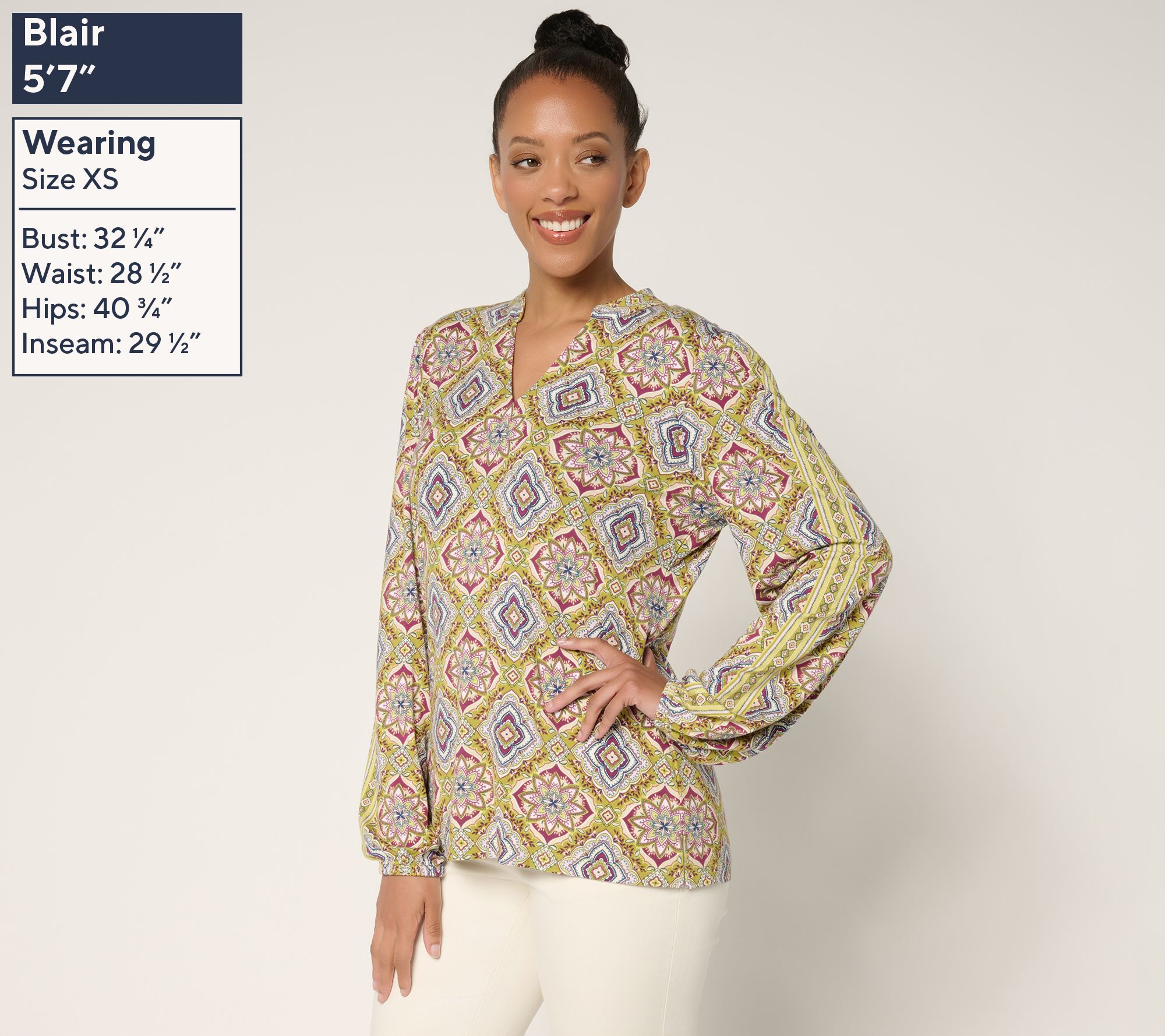 "As Is" Belle Boho by Kim Gravel Rayon SpandexSouthern Star Border Top ...
