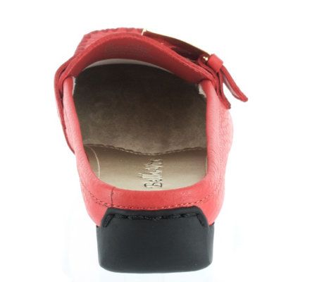 Bella Vita Checkmate Leather Mules - QVC.com