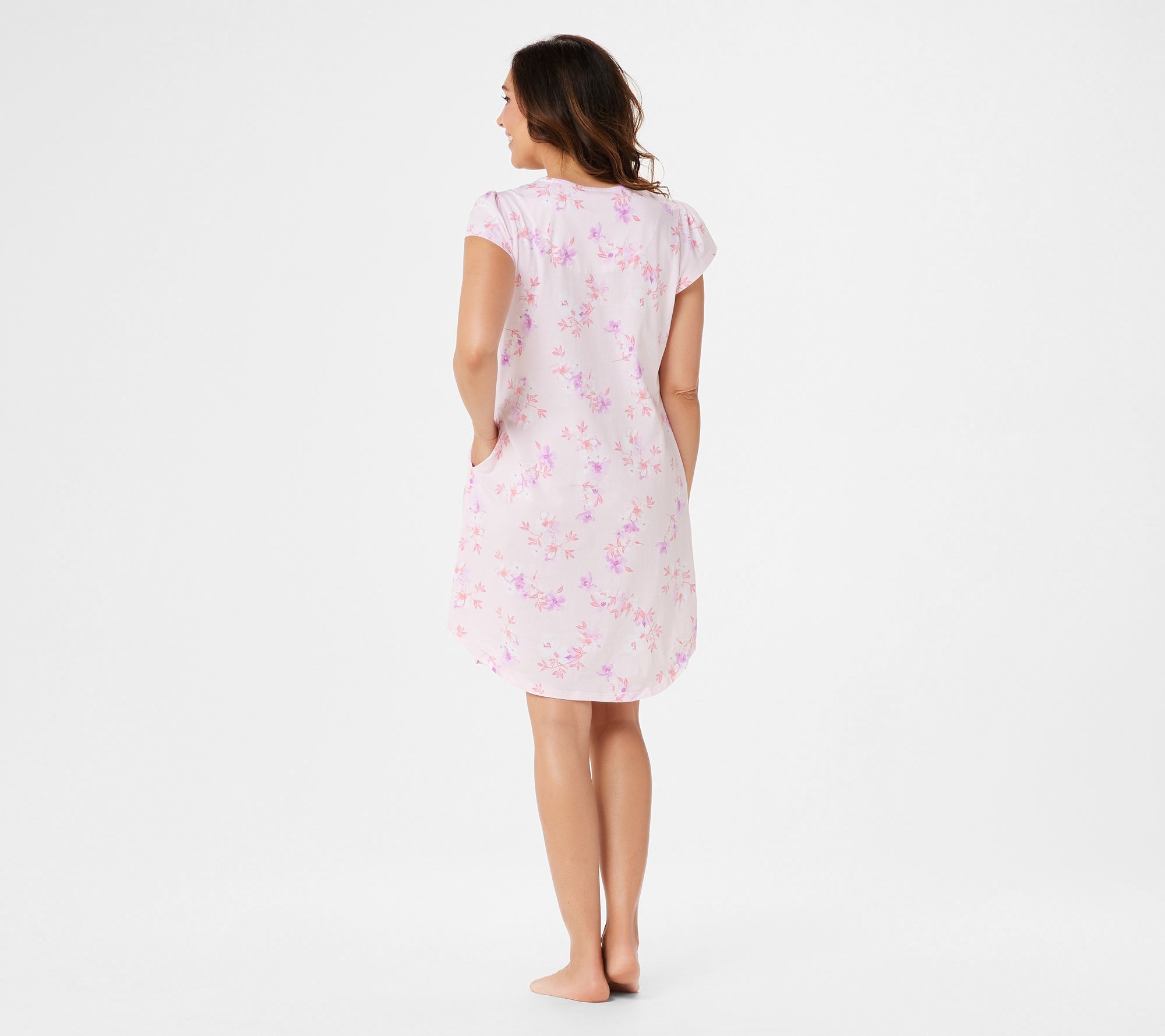 "As Is" Carole Hochman Dream Floral Cotton Jersey Sleepshirt - QVC.com