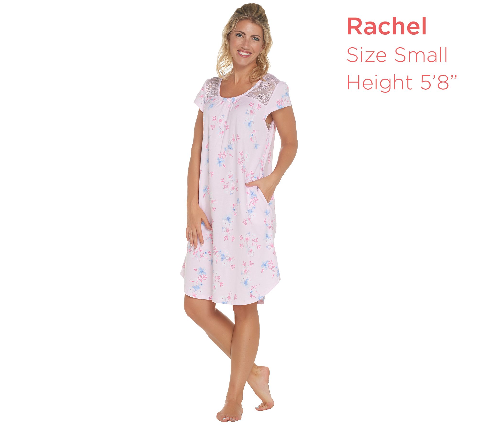 "As Is" Carole Hochman Dream Floral Cotton Jersey Sleepshirt - QVC.com