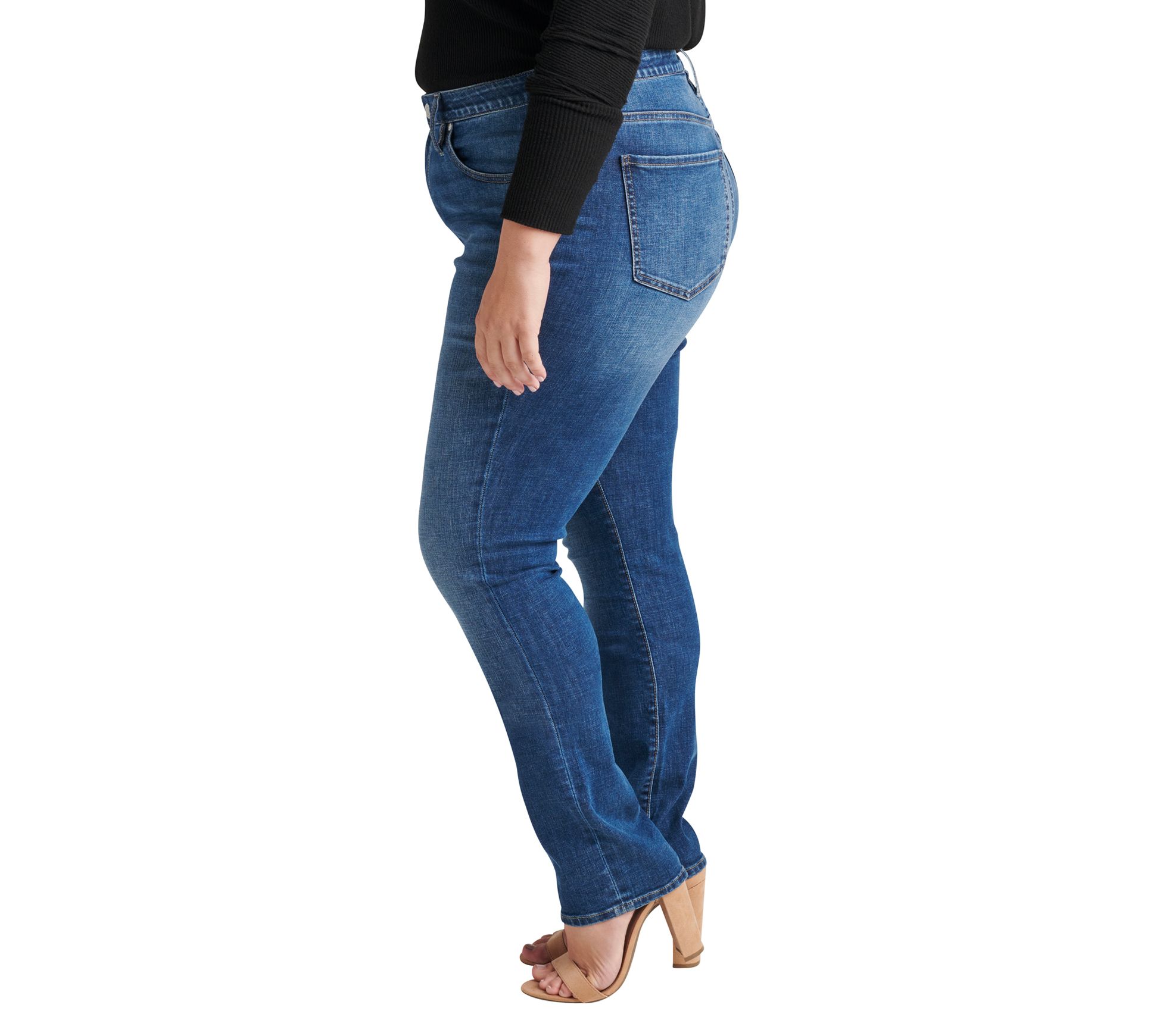 JAG Jeans Plus Size Ruby Mid Rise Straight Leg eans - QVC.com