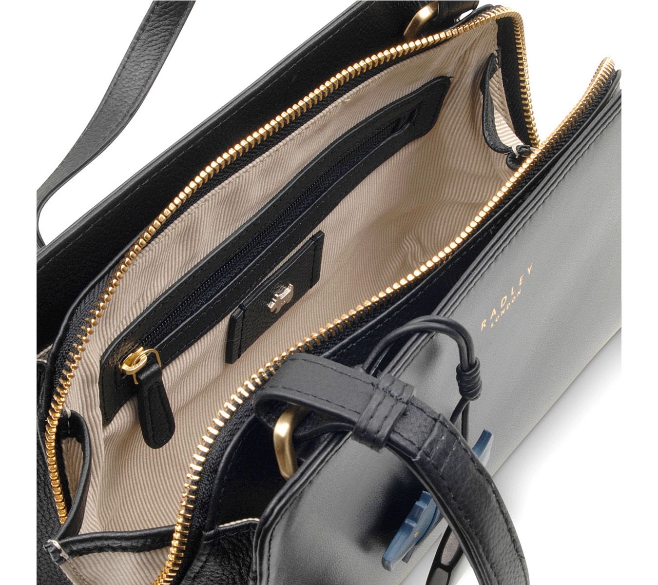 RADLEY London Leather Zip-Top Crossbody - QVC.com