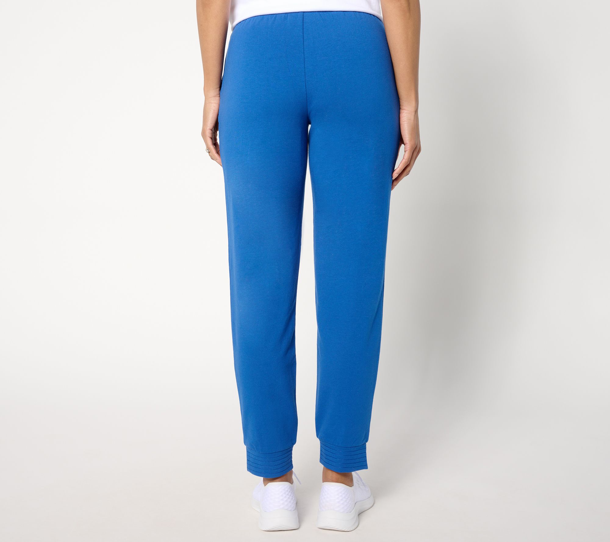 Denim & Co. Active Petite French Terry Slim Straight Ankle Pant - QVC.com