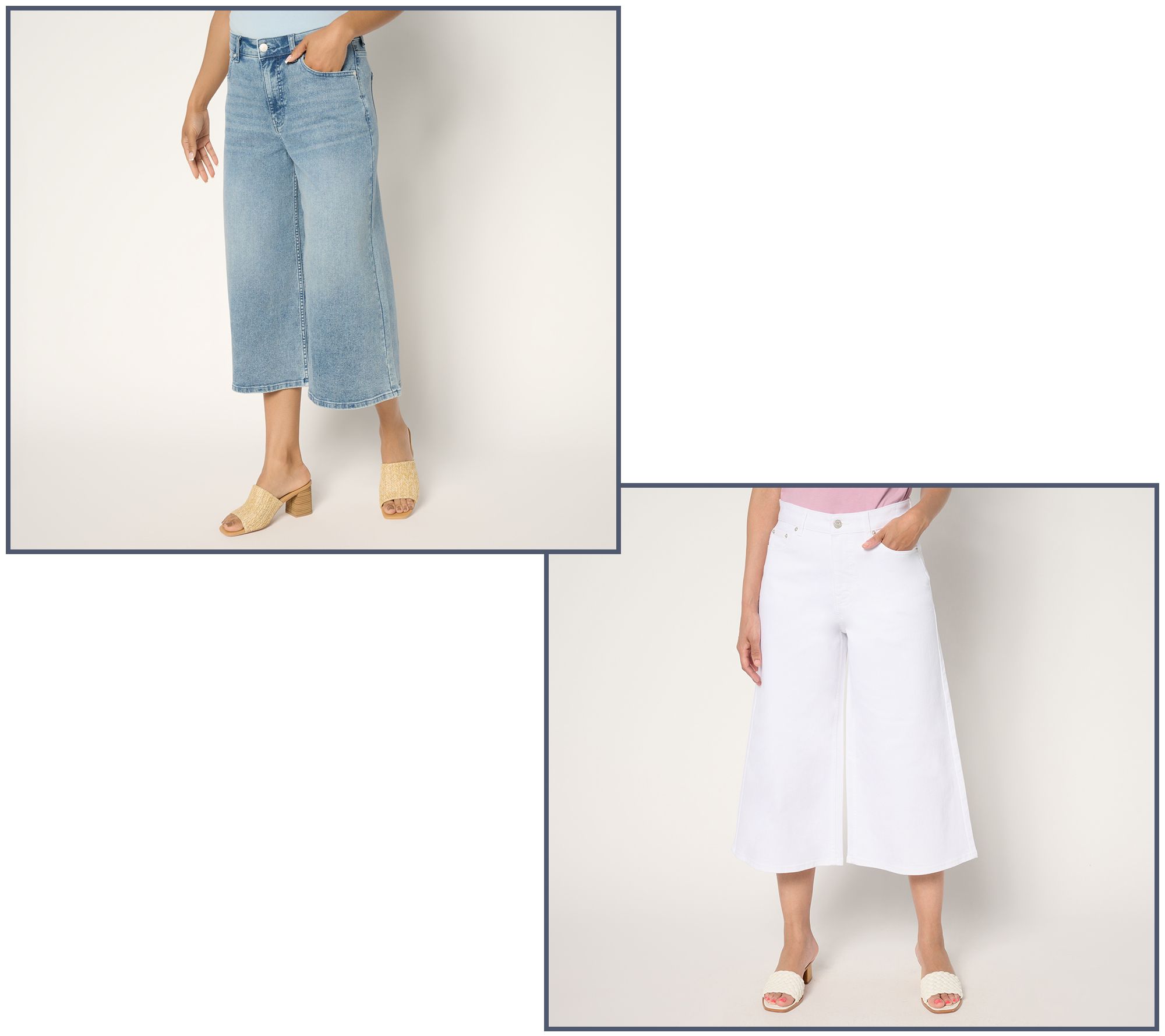 Me by Jennie Garth Monty Wide Leg Cropped Jean - QVC.com