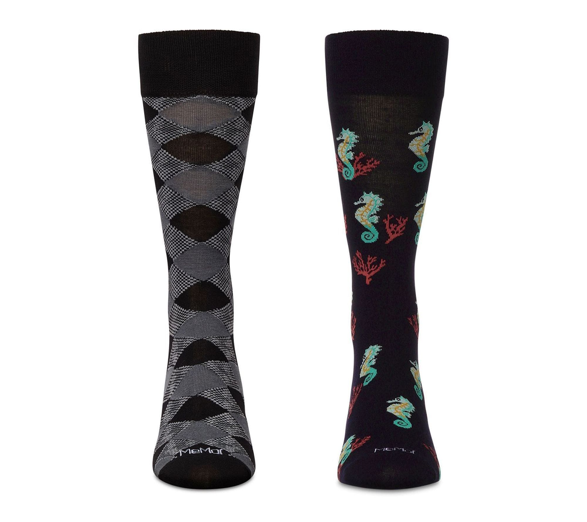 MeMoi Set of 2 Men's Novelty Patterned Socks - QVC.com