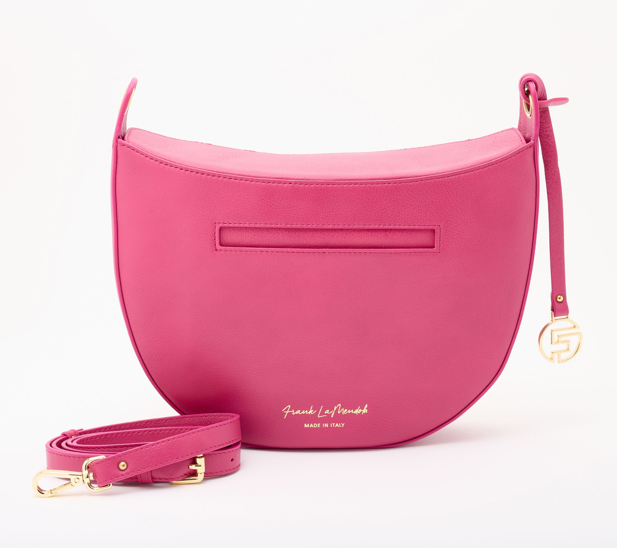 Frank La Mendola Nappa Leather Shoulder Bag - QVC.com