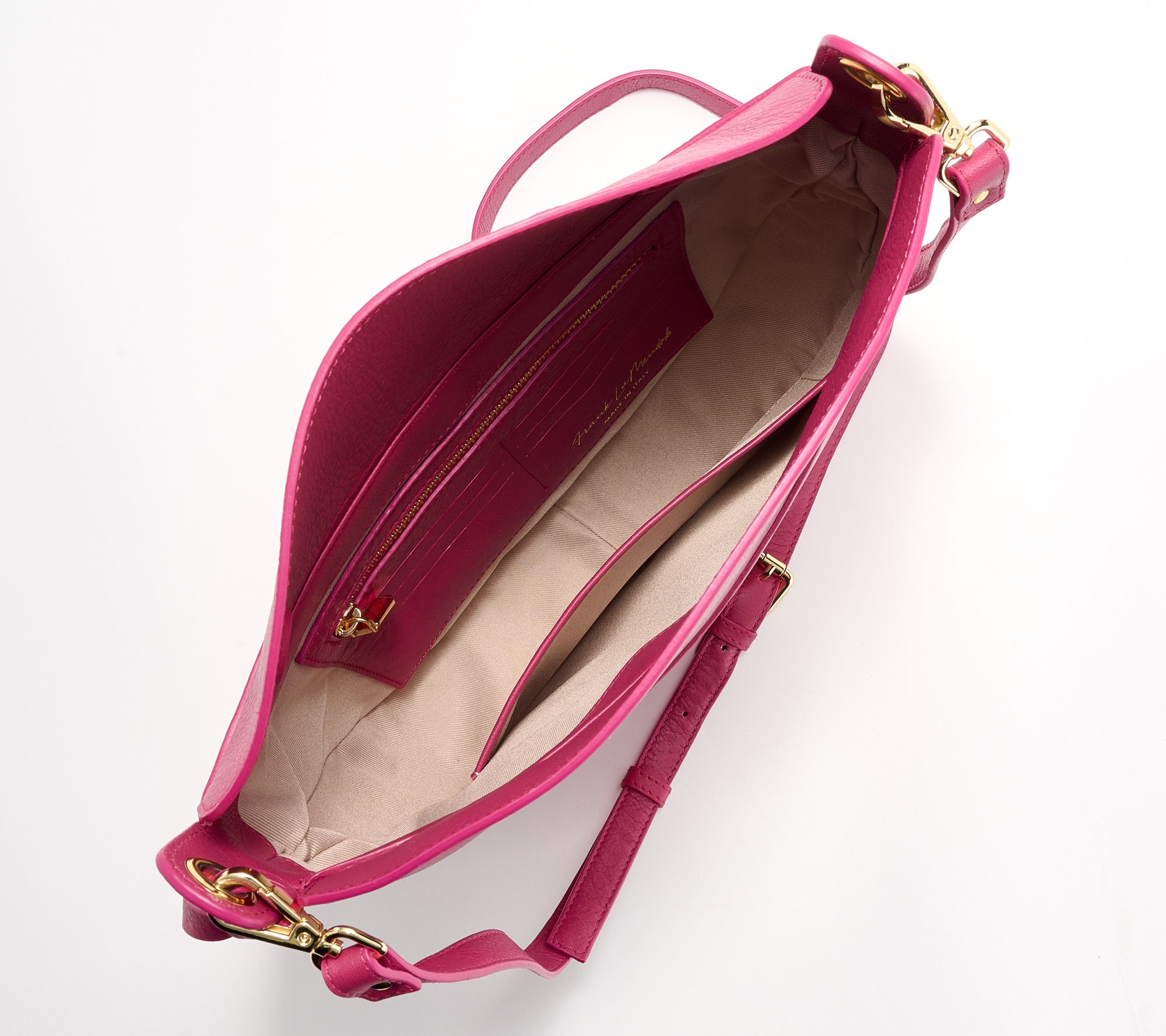 Frank La Mendola Nappa Leather Shoulder Bag - QVC.com