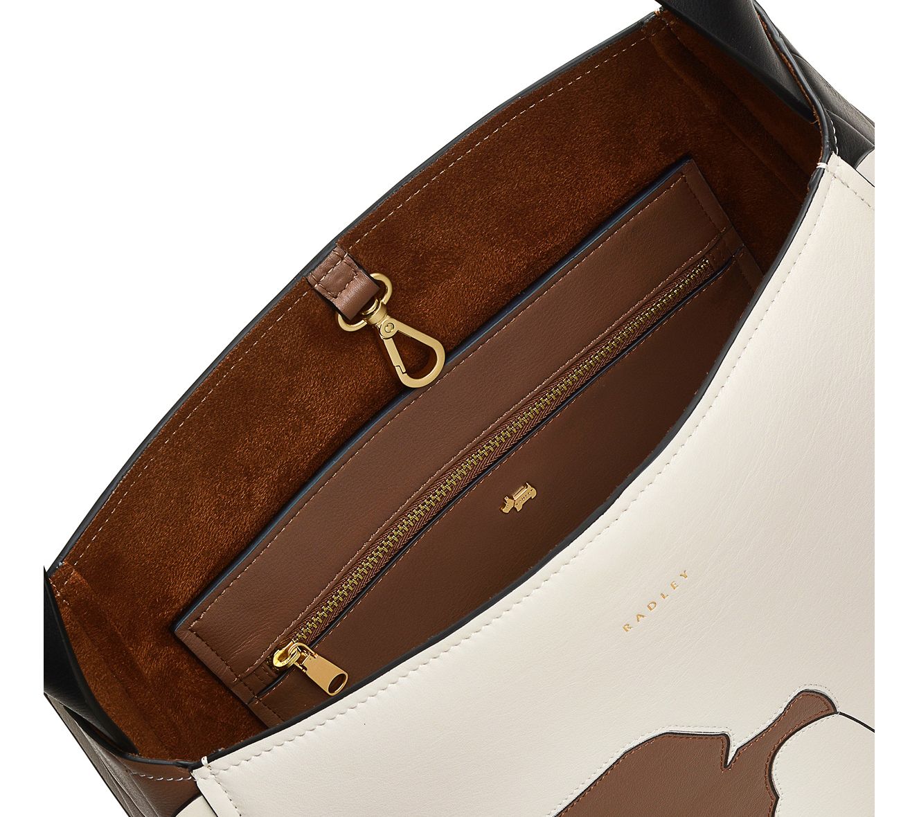 RADLEY London The Belgrave Mono Rose Leather Shoulder Bag - QVC.com