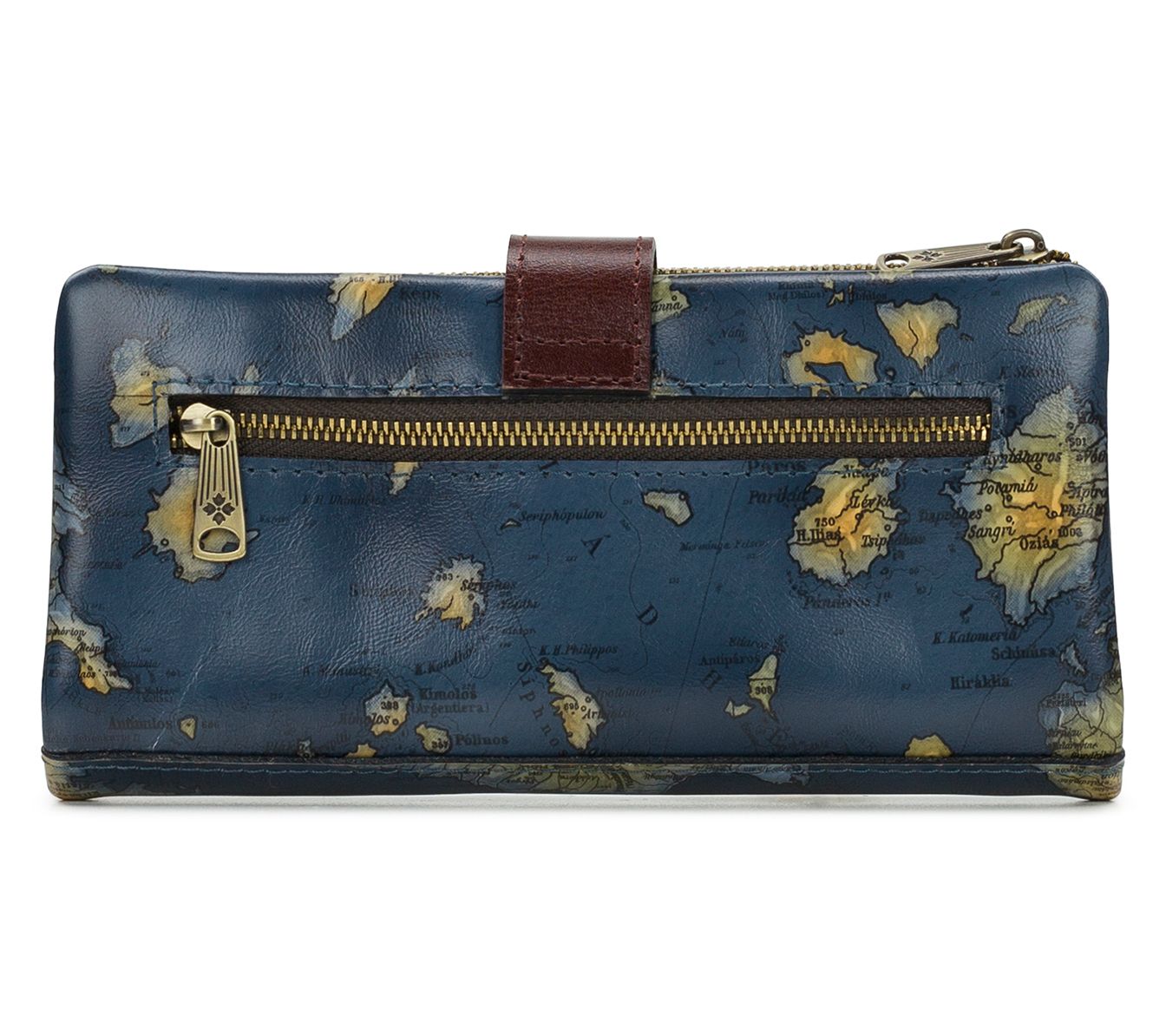 Patricia Nash Annesley Greek Map Leather Wristlet - QVC.com