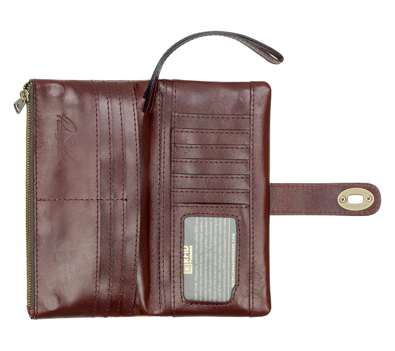 Patricia Nash Annesley Greek Map Leather Wristlet - QVC.com