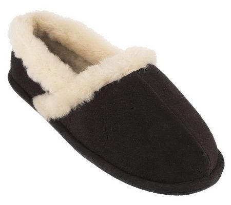 Smartdogs Indoor/Outdoor Suede Slippers with Shearling Lining - QVC.com